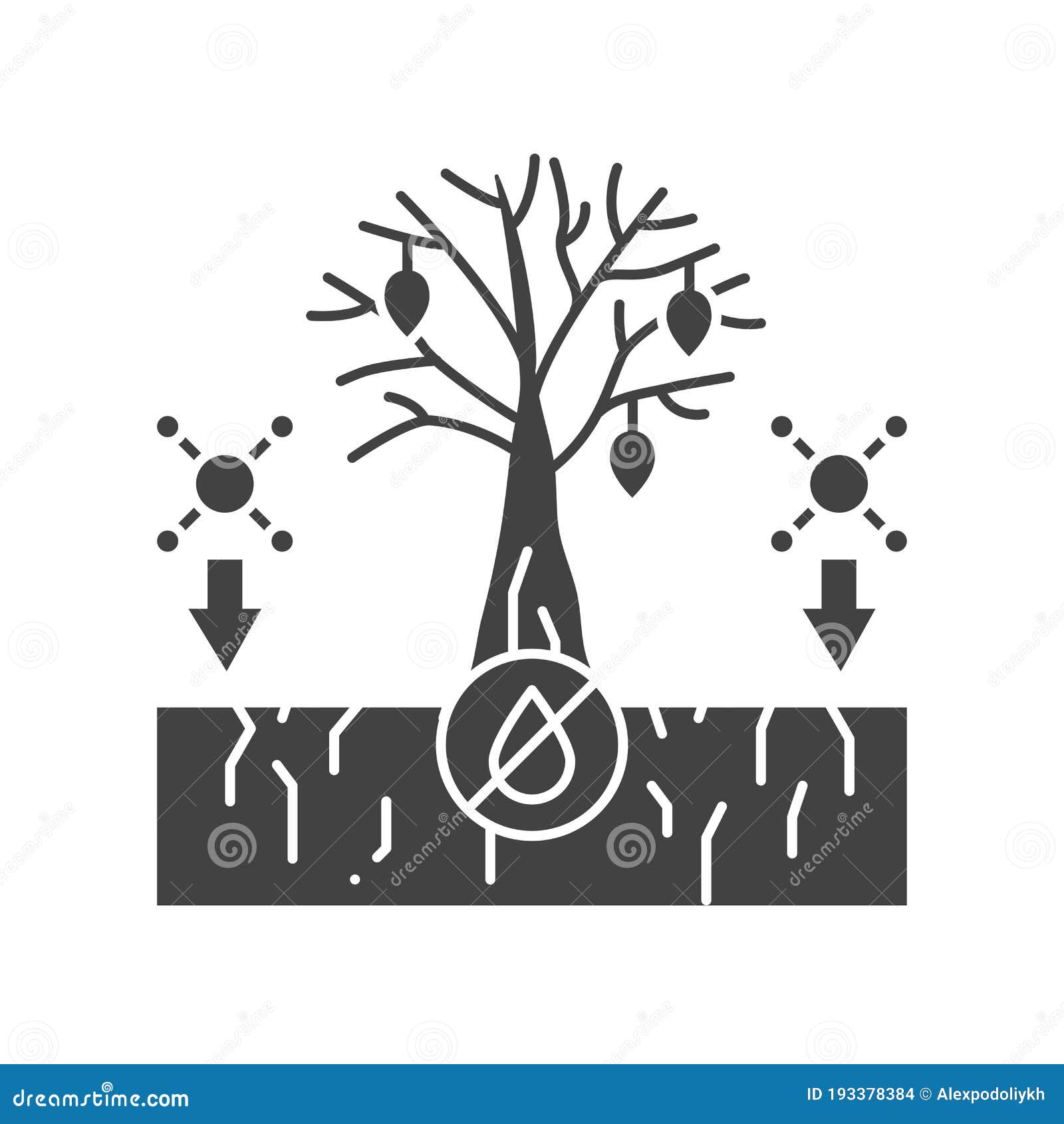 Soil Pollution Black Glyph Icon. Environmental Problems. Sign for Web ...