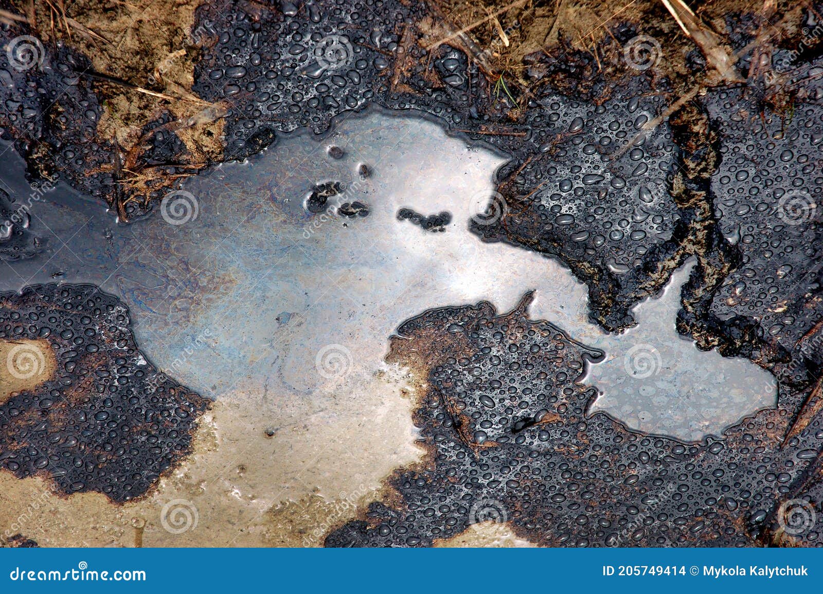 Soil Pollution by Crude Oil Stock Photo - Image of dirty, dirt: 205749414