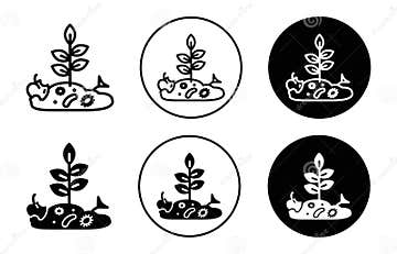 Soil pollution line icon stock vector. Illustration of flat - 325375522