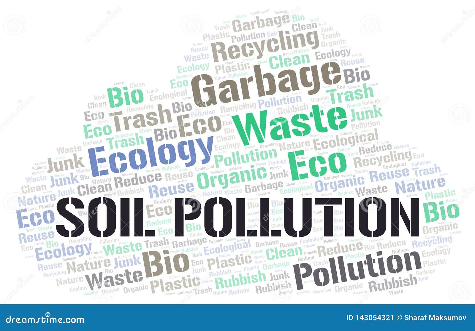 Soil Pollution word cloud stock illustration. Illustration of greeting ...