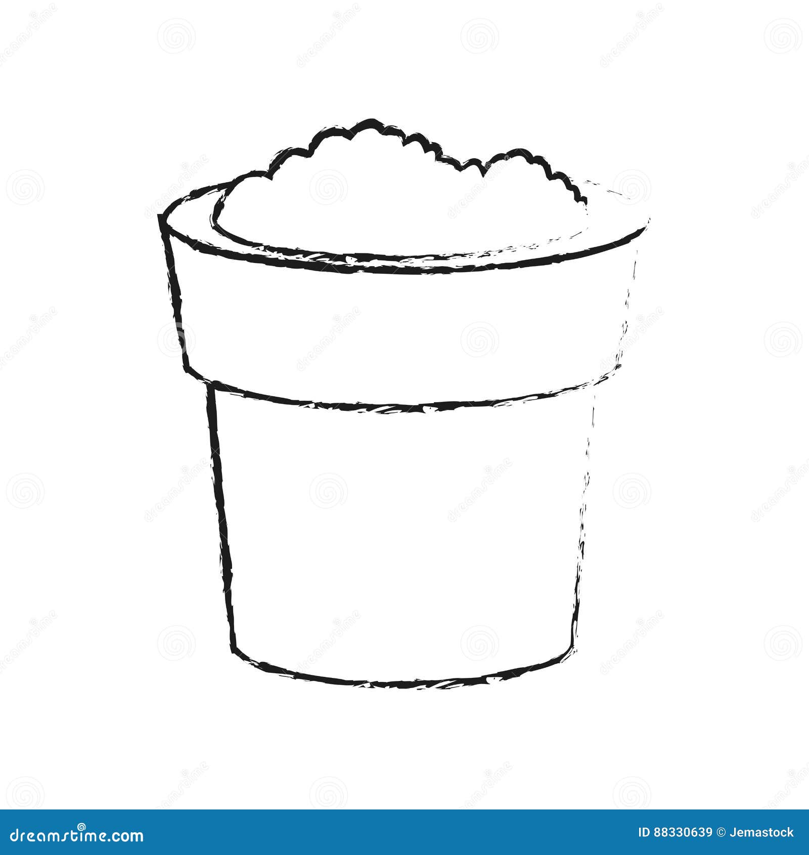 Soil in pot icon image stock illustration. Illustration of environment ...