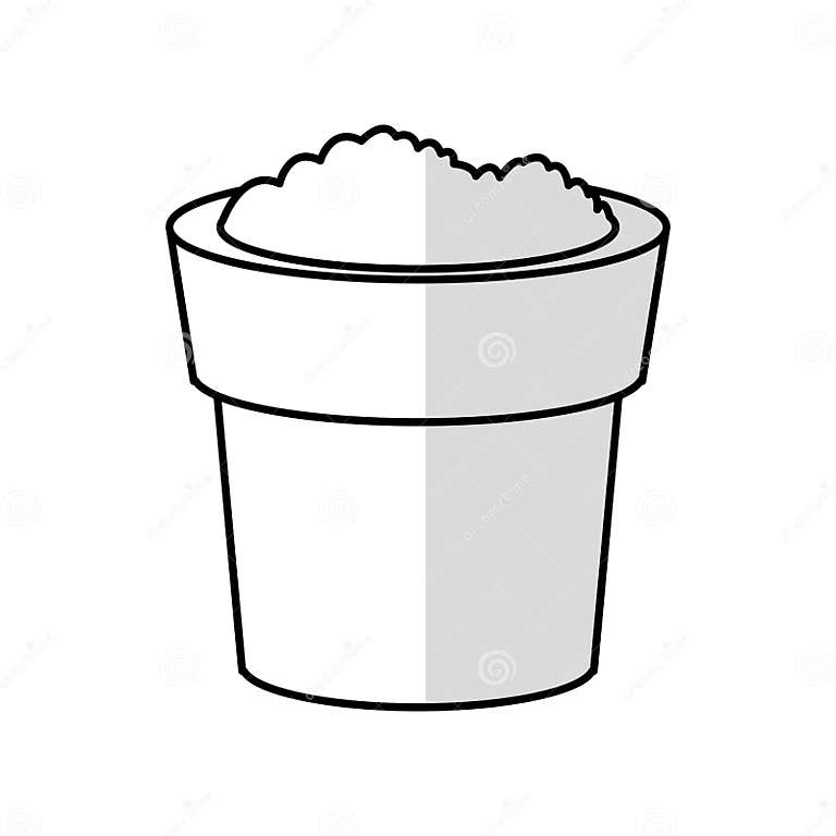 Soil in pot icon image stock illustration. Illustration of mound - 88331584