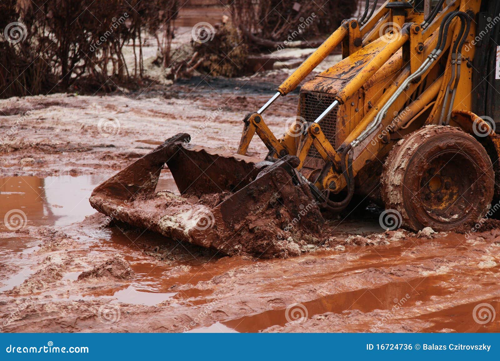Soil after the Red Sludge Accident Stock Photo - Image of excavator ...