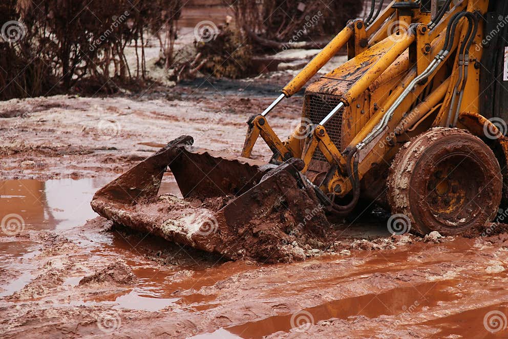 Soil after the Red Sludge Accident Stock Photo - Image of excavator ...