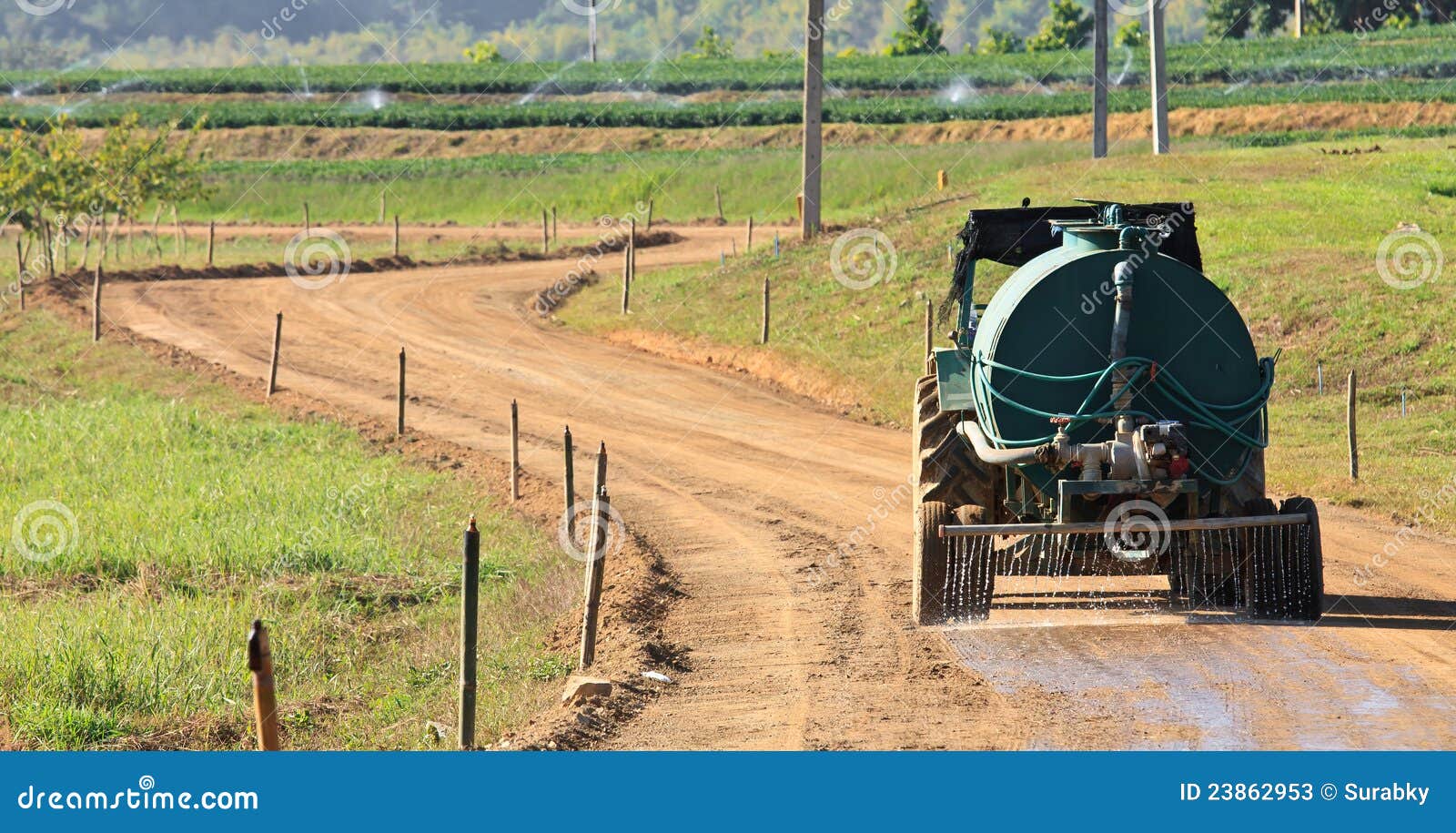 Soil road in countryside stock image. Image of site, machinery - 23862953