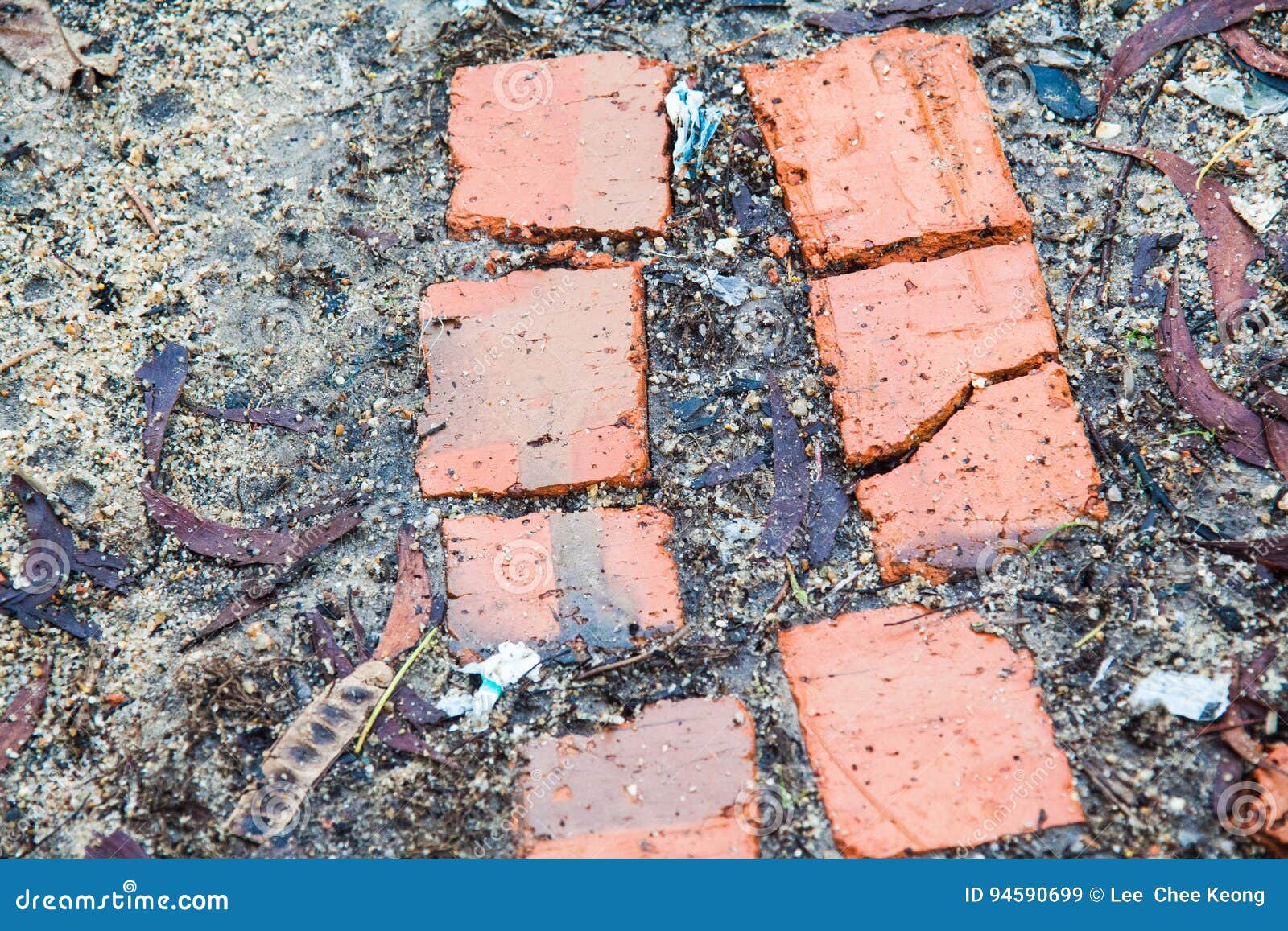 Soil, Rock and Brick Texture for Background Stock Image - Image of ...