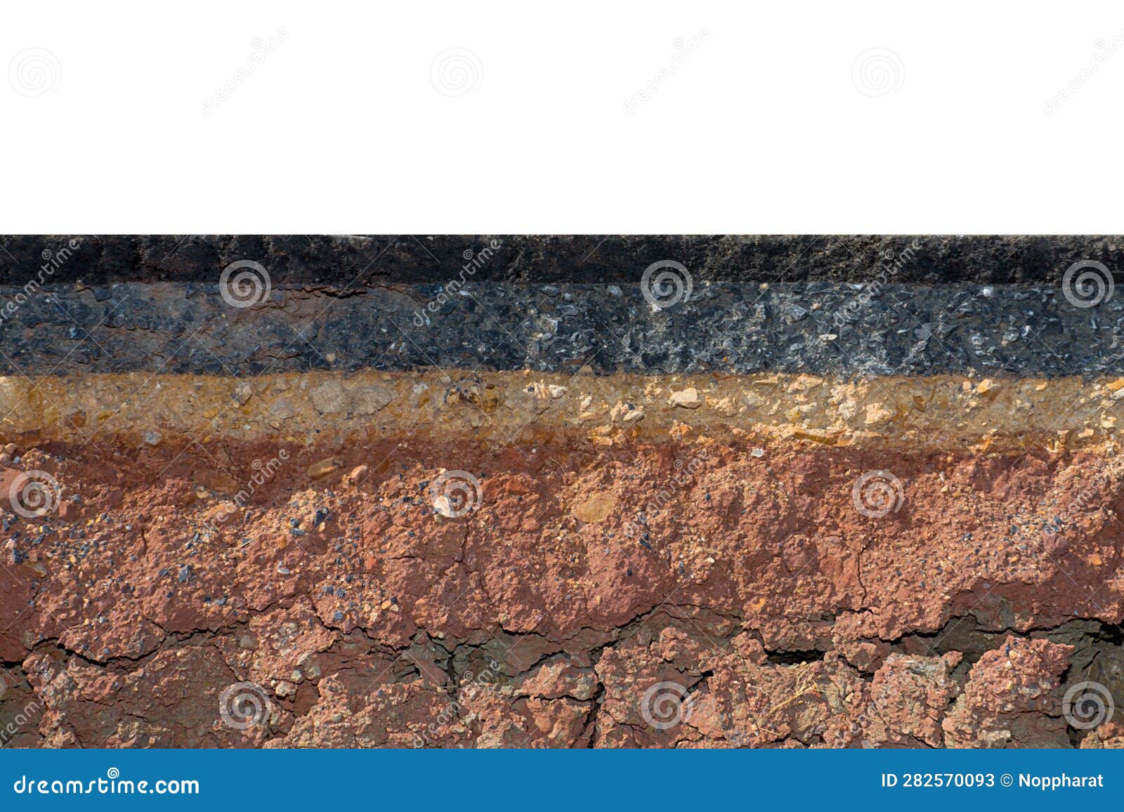 Soil and Rock Layers of the Road Stock Image - Image of geology, clay ...