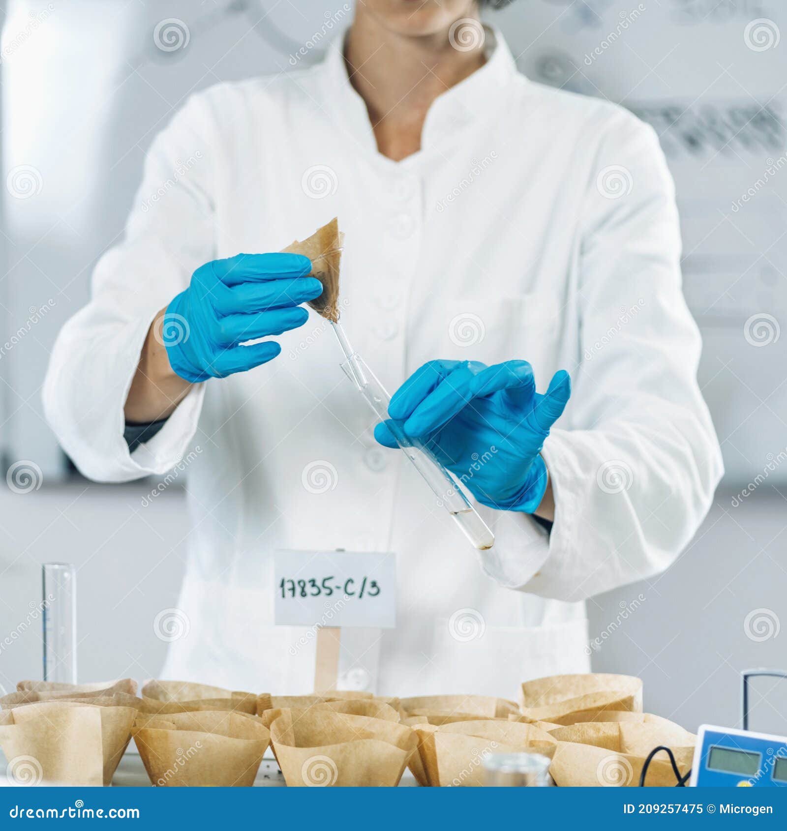 Soil Samples Testing Laboratory Stock Image - Image of female ...