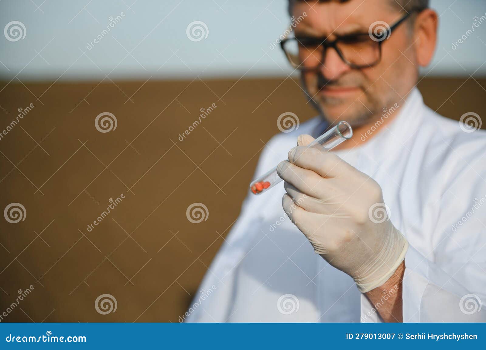 Soil Sampling. Agronomist Taking Sample with Soil Probe Sampler Stock ...