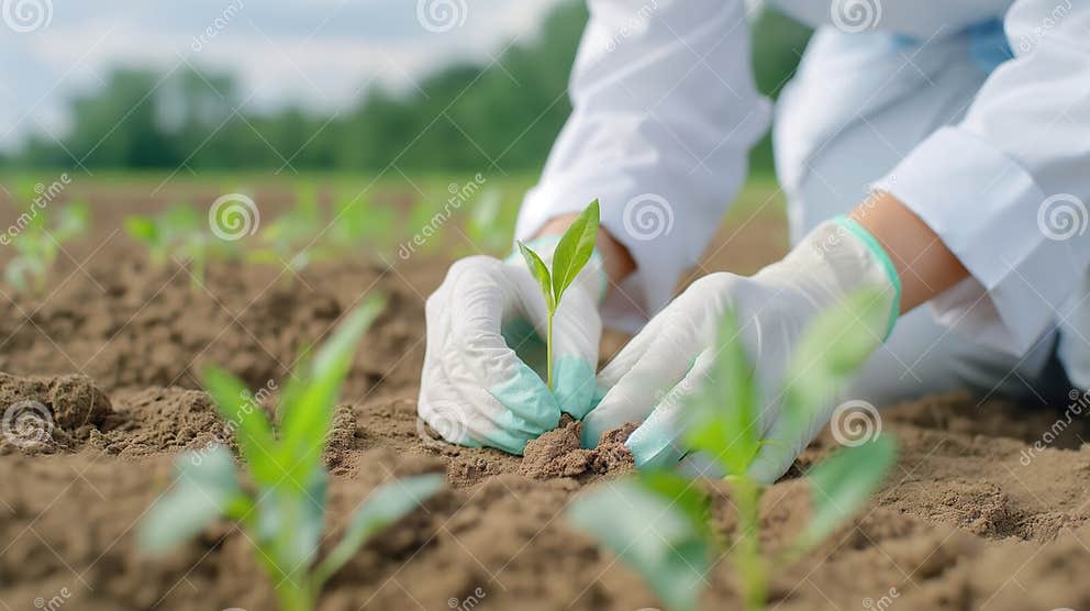 Soil Scientist Testing Soil Samples , Soil Health Field Site Stock ...