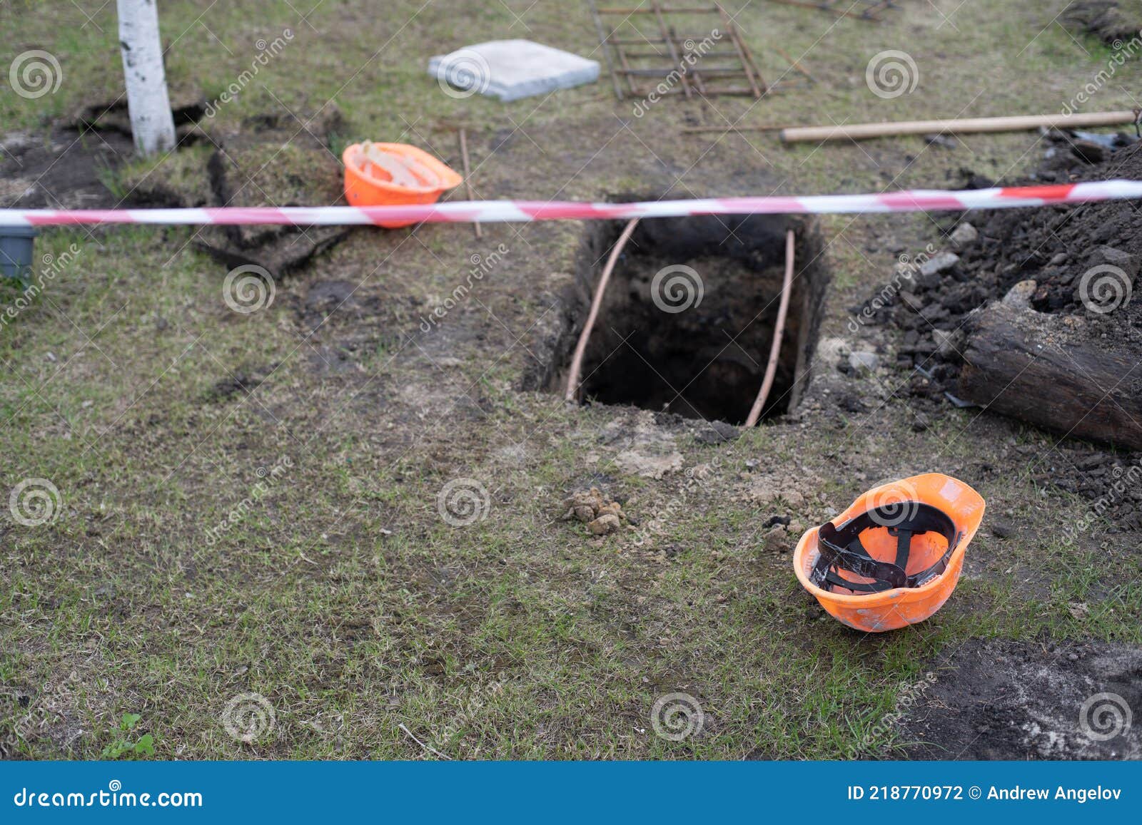 Soil with Shovels. Close-up, Digging a Grave. Stock Photo - Image of ...