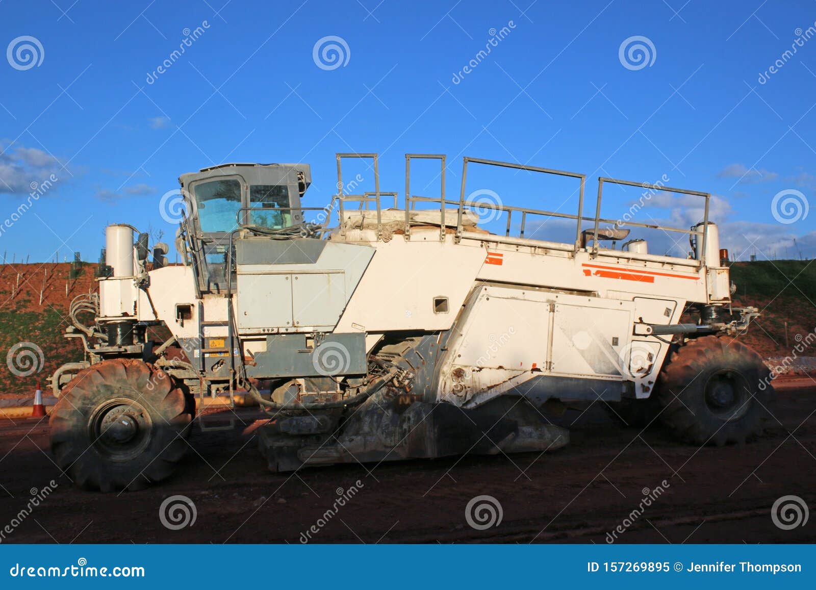 Soil Stabiliser On A Construction Site Royalty-Free Stock Image ...