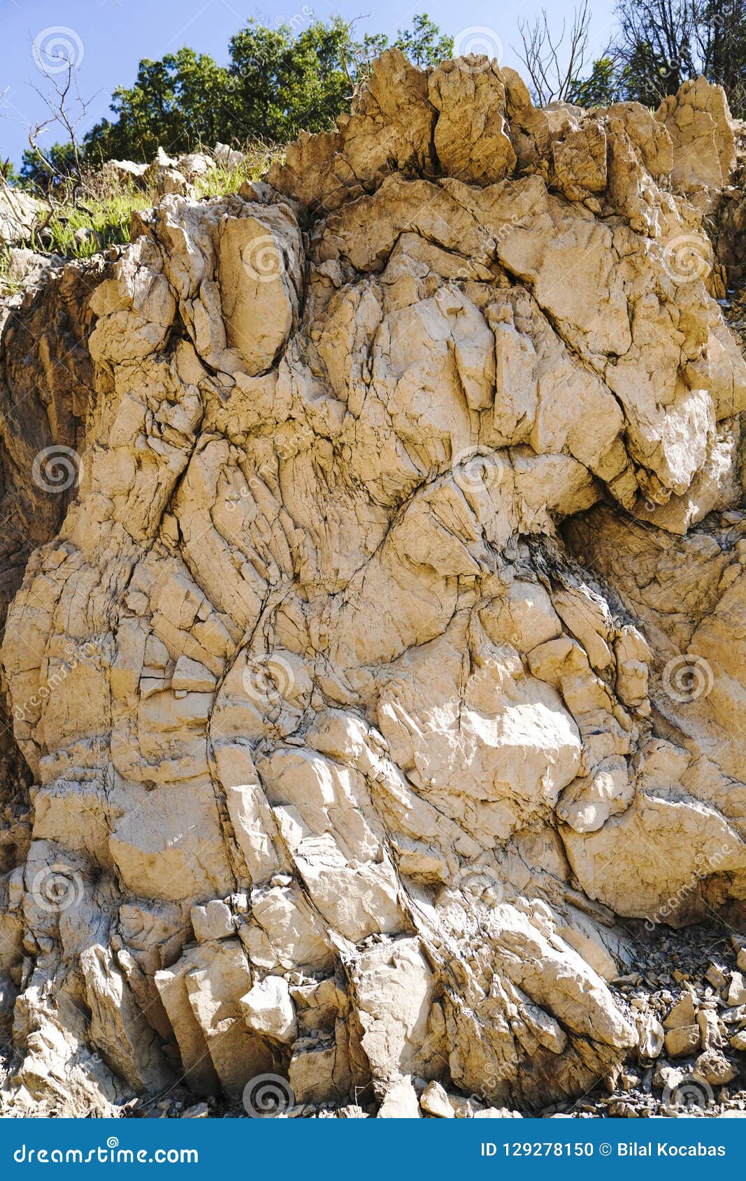 Soil Or Stone Section Under Condition Of The Erosion Stock Photography ...