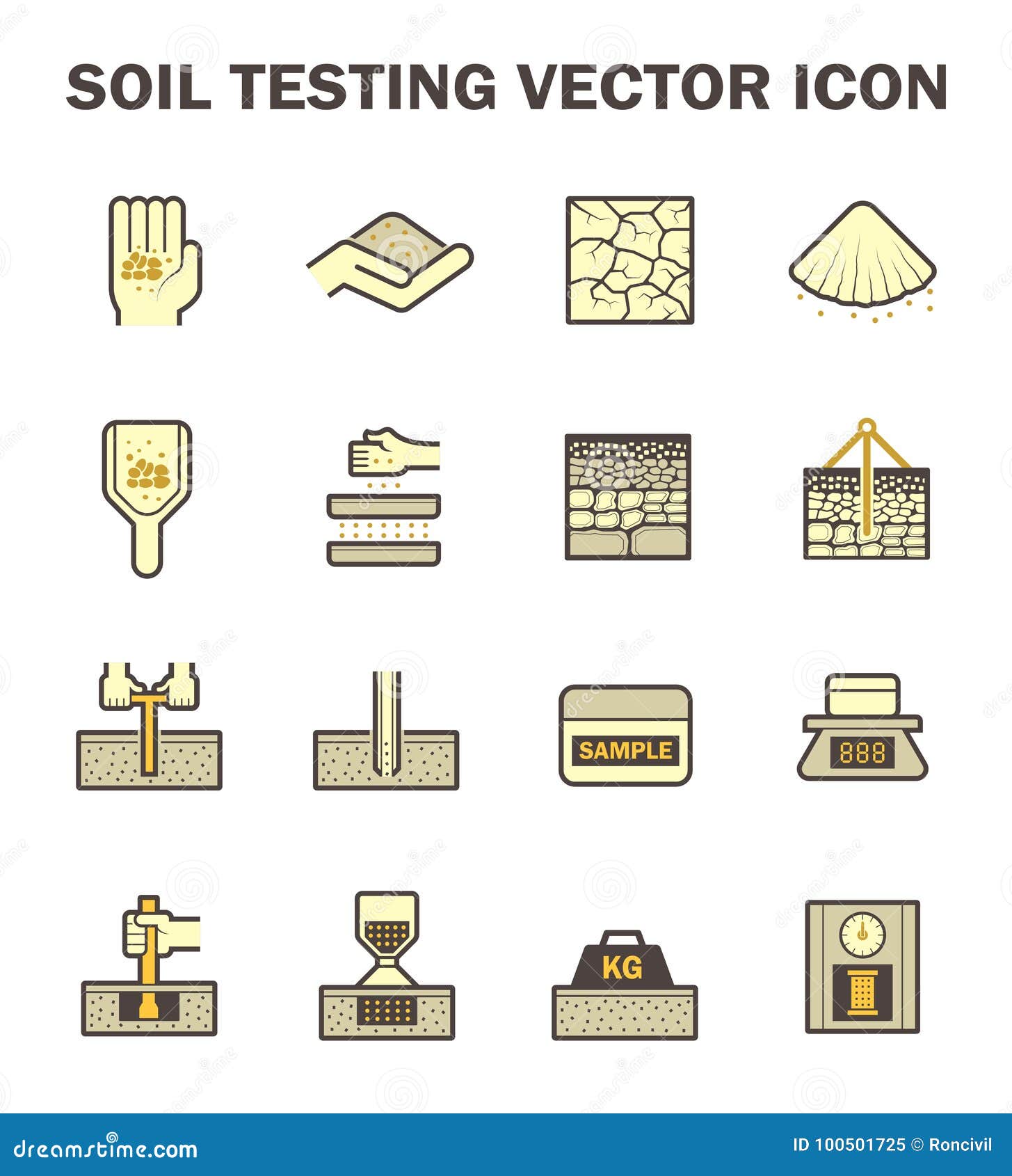 Soil test icon stock vector. Illustration of background - 100501725