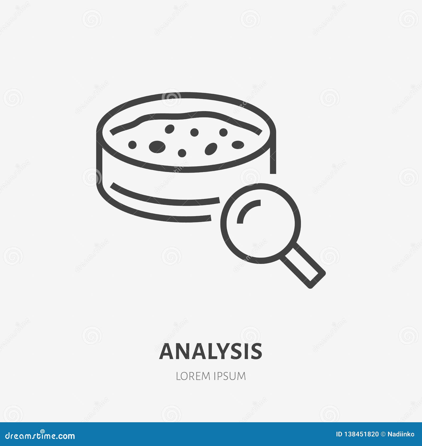 Soil Testing, Analysis Flat Line Icon. Vector Thin Sign of Environment ...