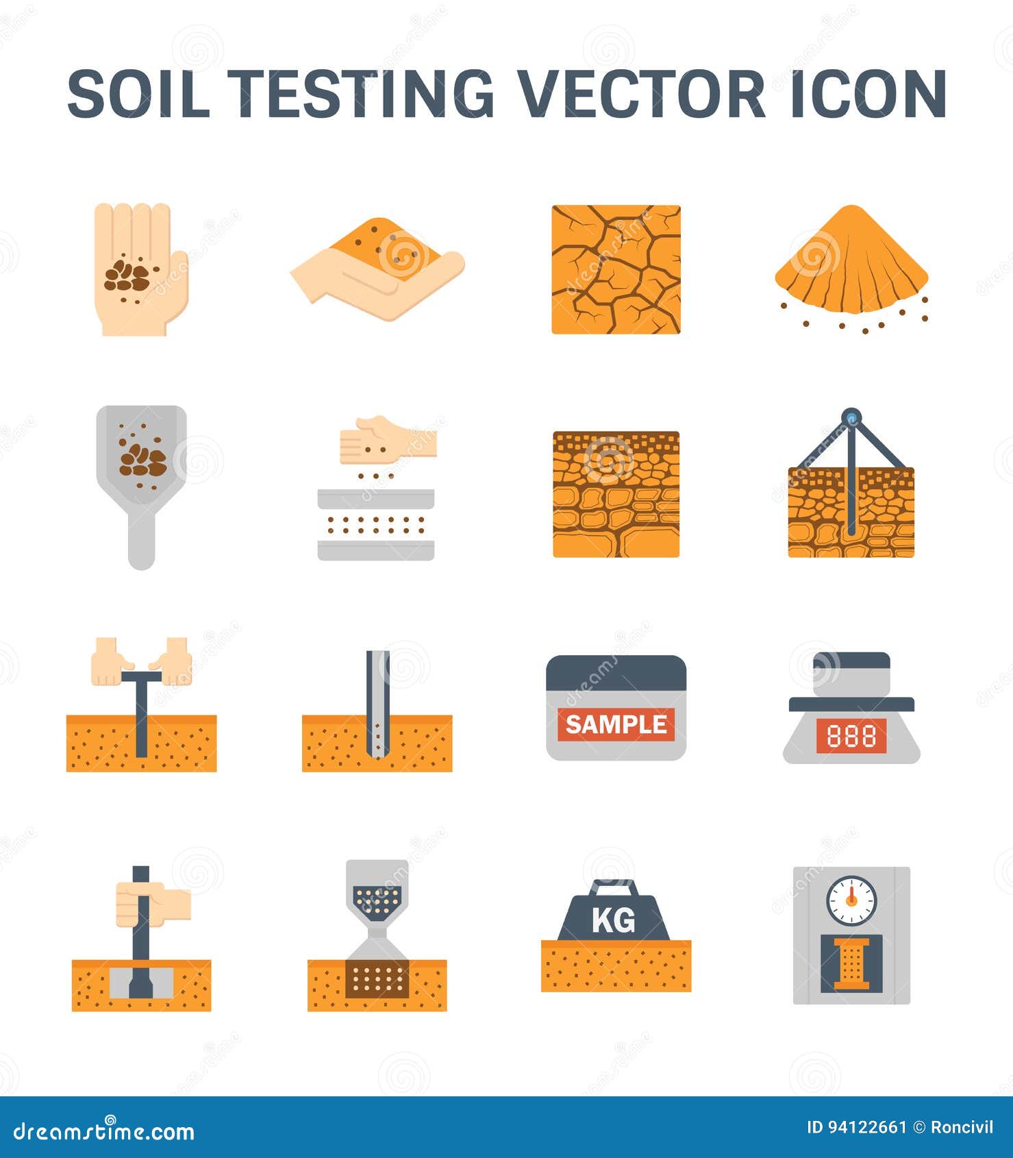 Soil testing icon stock vector. Illustration of drill - 94122661
