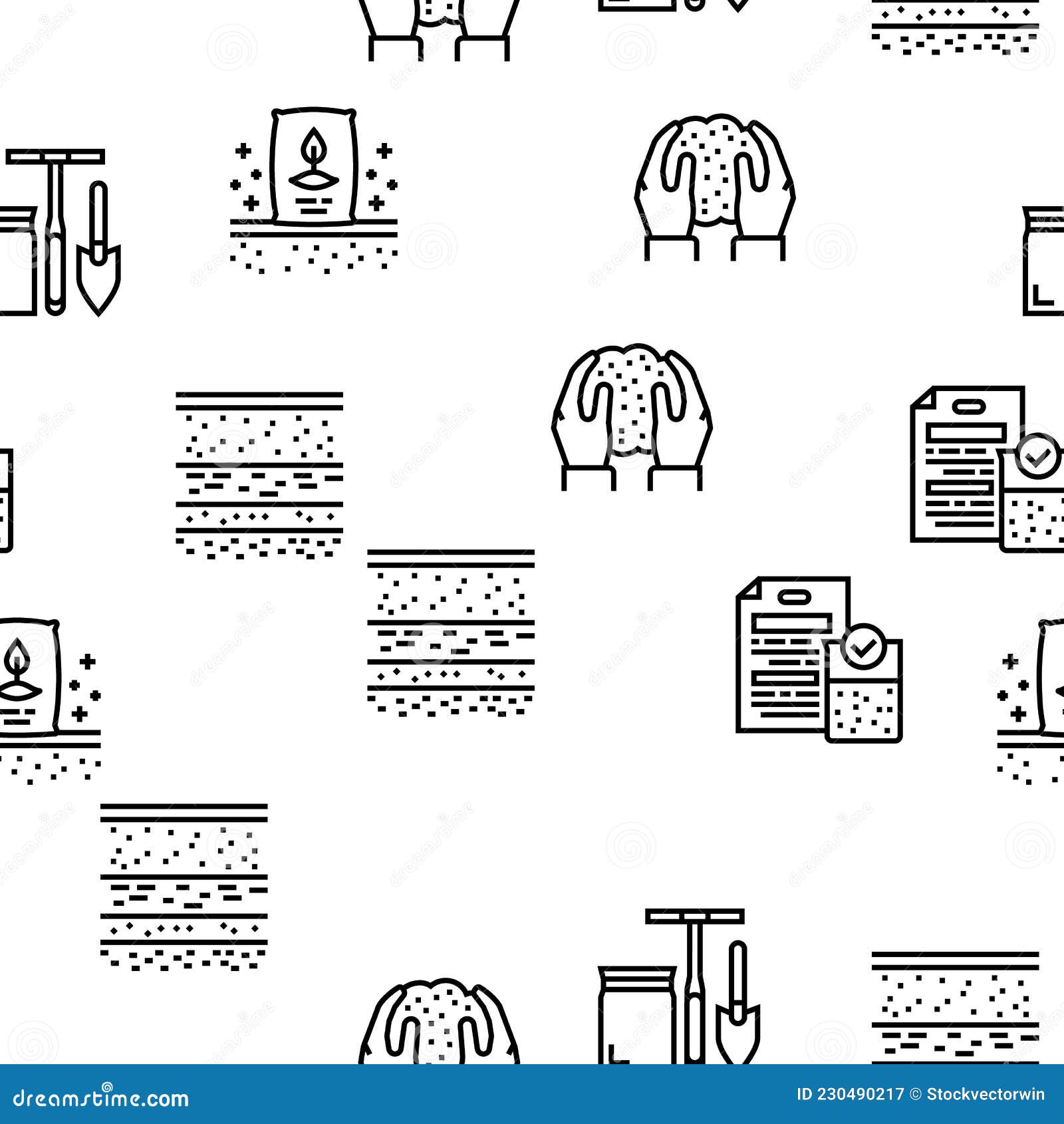 Soil Testing Nature Vector Seamless Pattern Stock Vector - Illustration ...