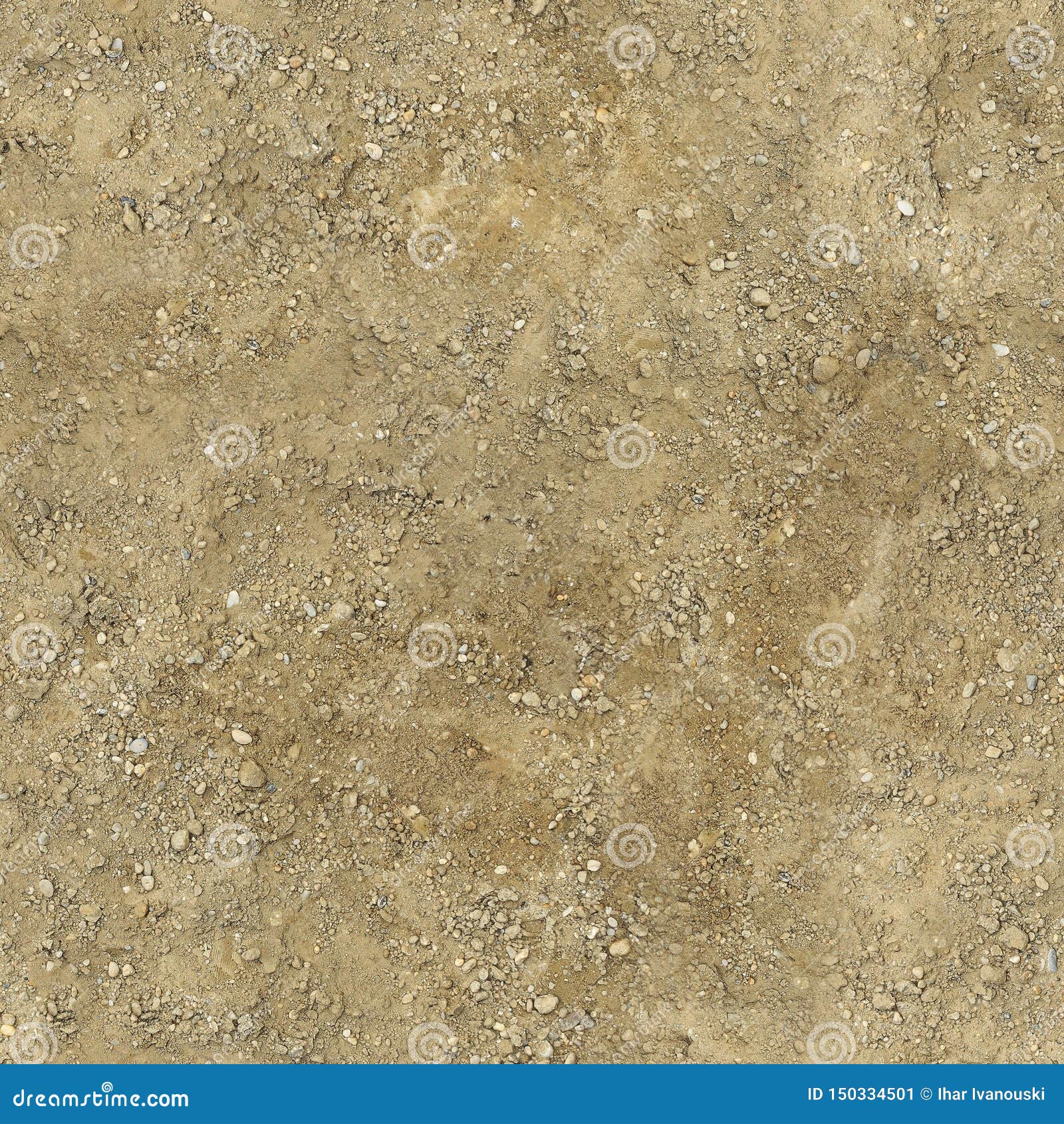 The Soil Underfoot is Yellow with Irregularities and Pebbles.Texture or ...