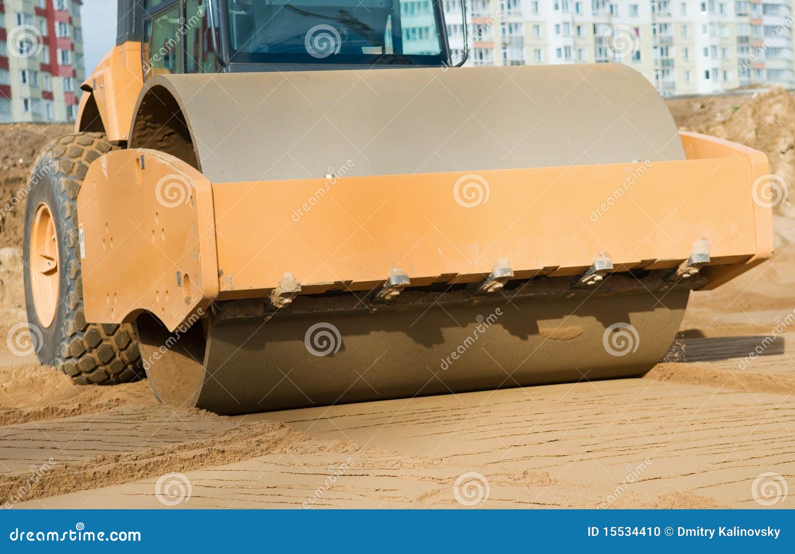 Soil Vibration Compactor at Work Stock Photo - Image of compacting ...