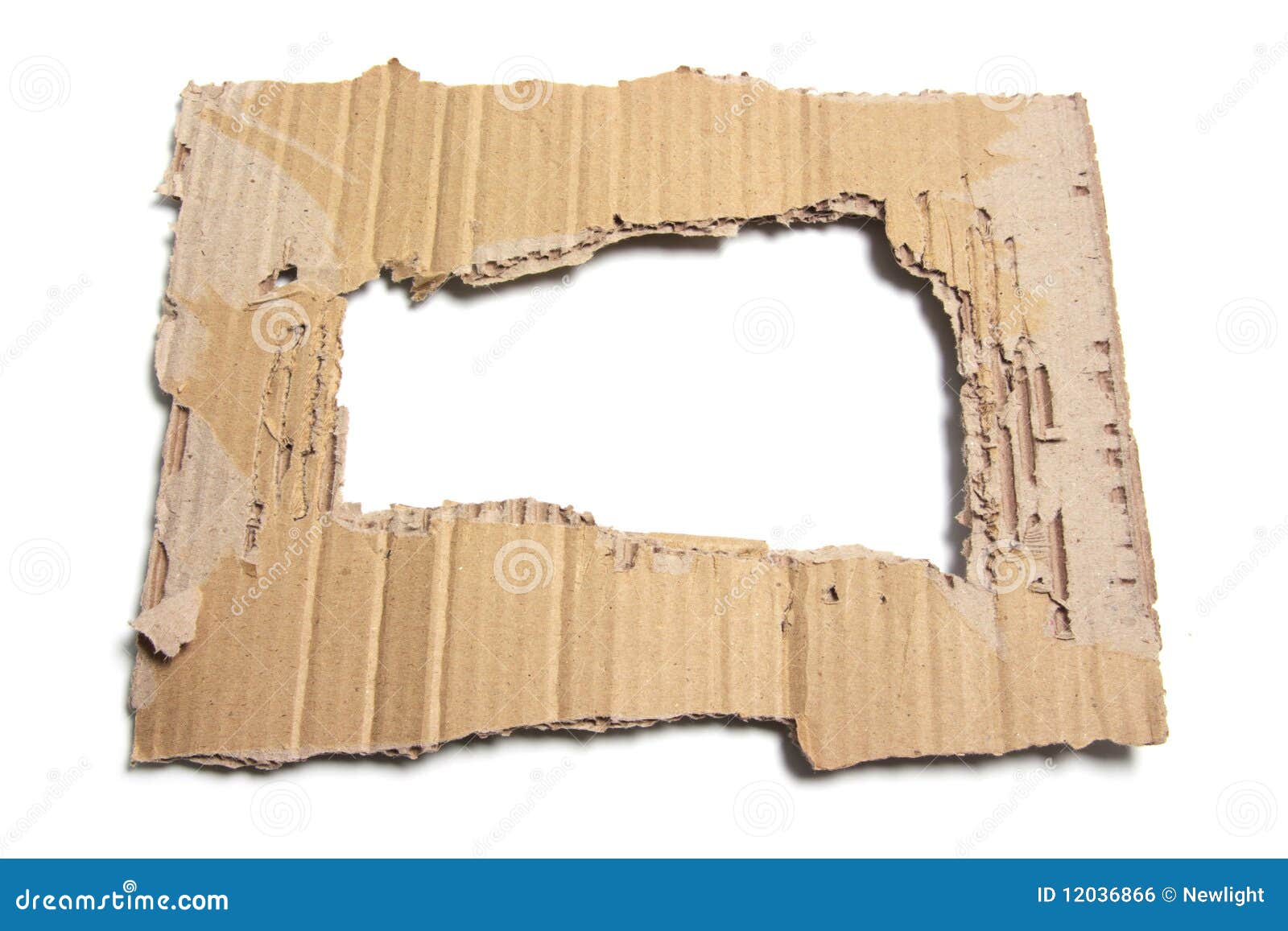 Soiled Cardboard with Hole stock photo. Image of isolated - 12036866