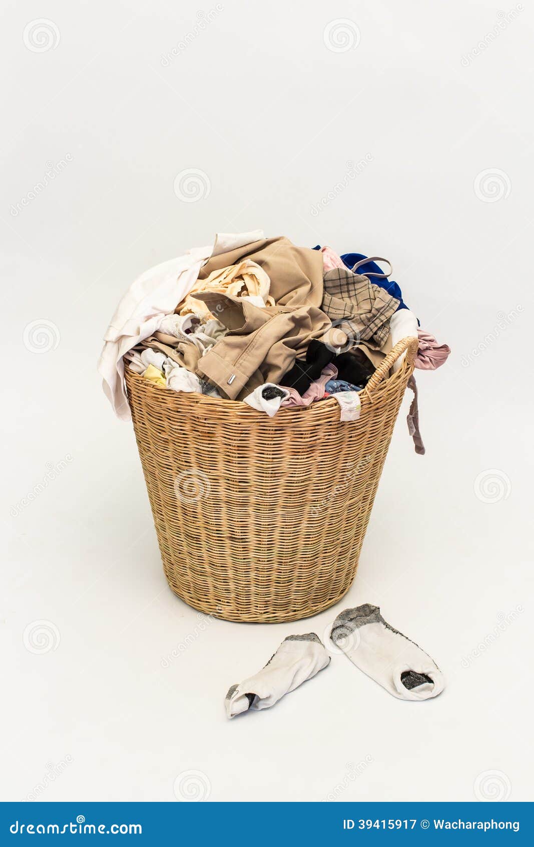 Soiled laundry stock image. Image of wood, wicker, mixers - 39415917