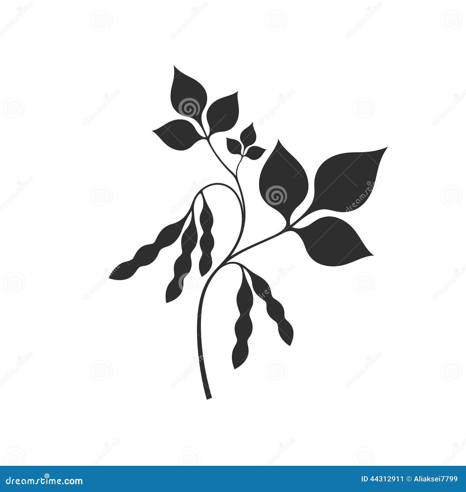 Soja ilustración del vector. Ilustración de hoja, soja - 44312911