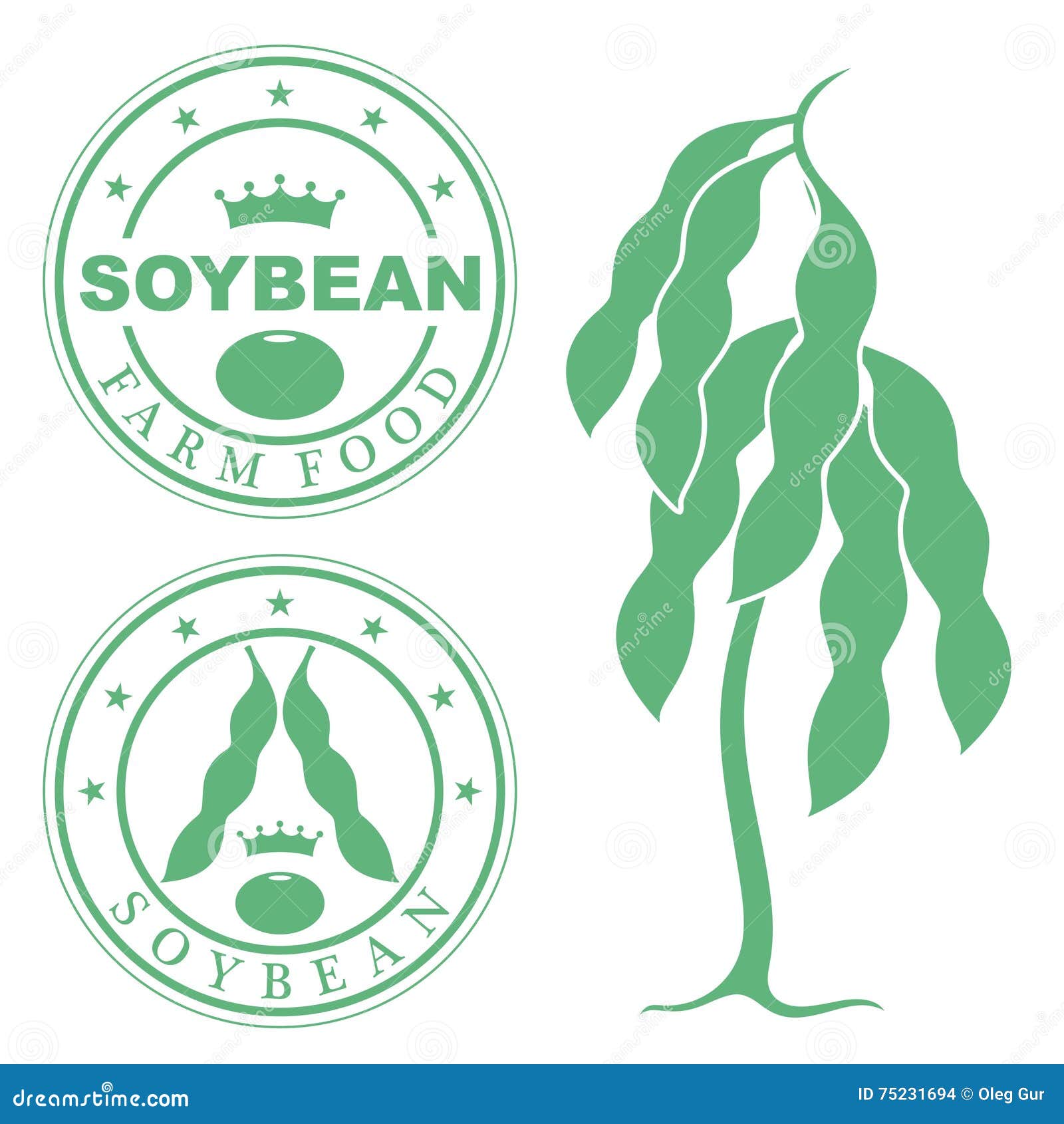 Soja abstracta ilustración del vector. Ilustración de alimento - 75231694