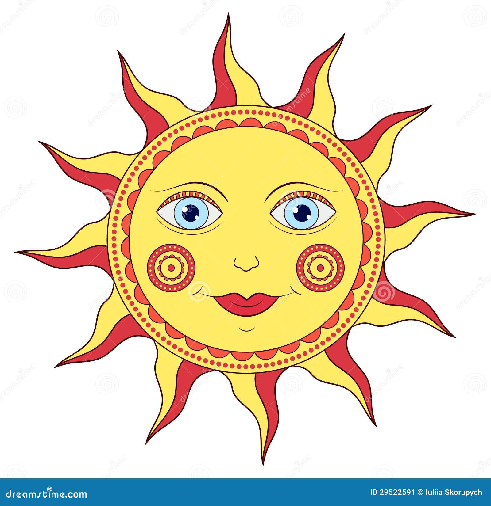 Sol Abstracto De La Historieta Ilustración del Vector - Ilustración de ...