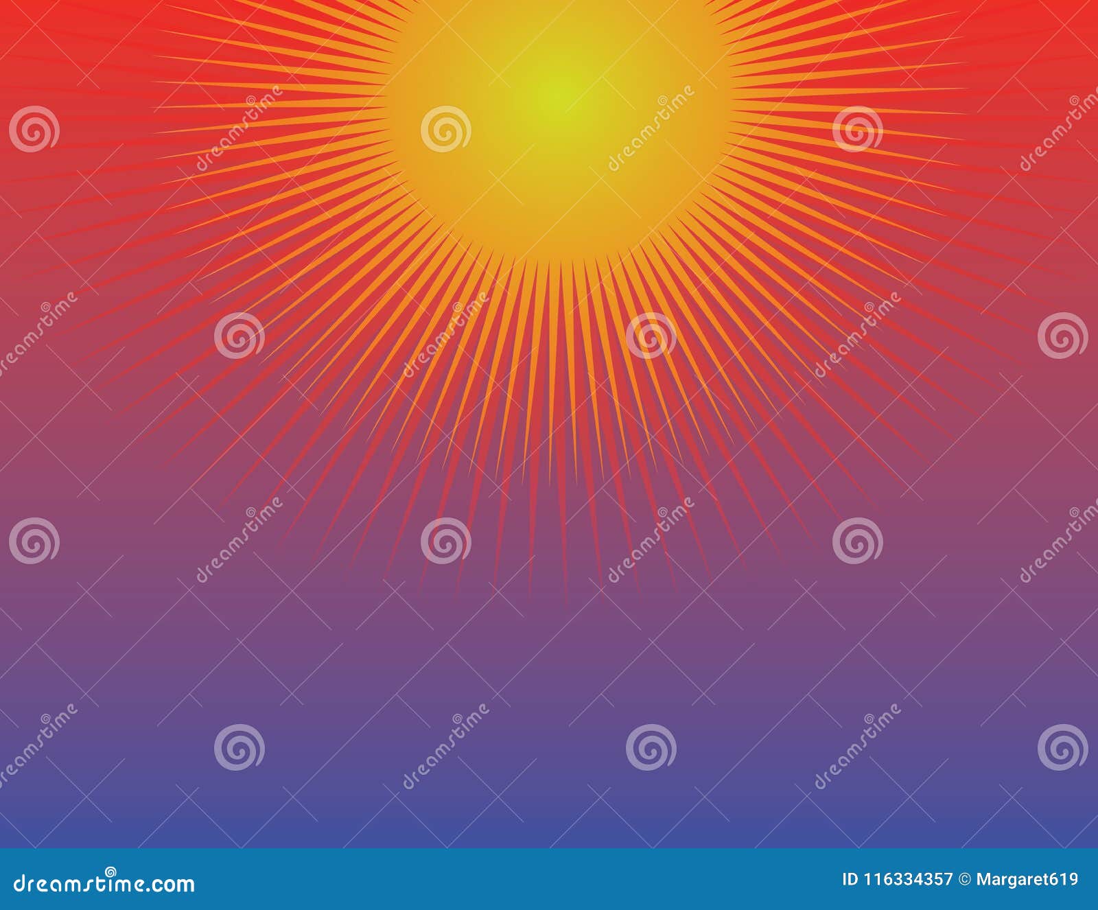 Sol Abstracto Moderno En Fondo Rojo Ilustración del Vector ...