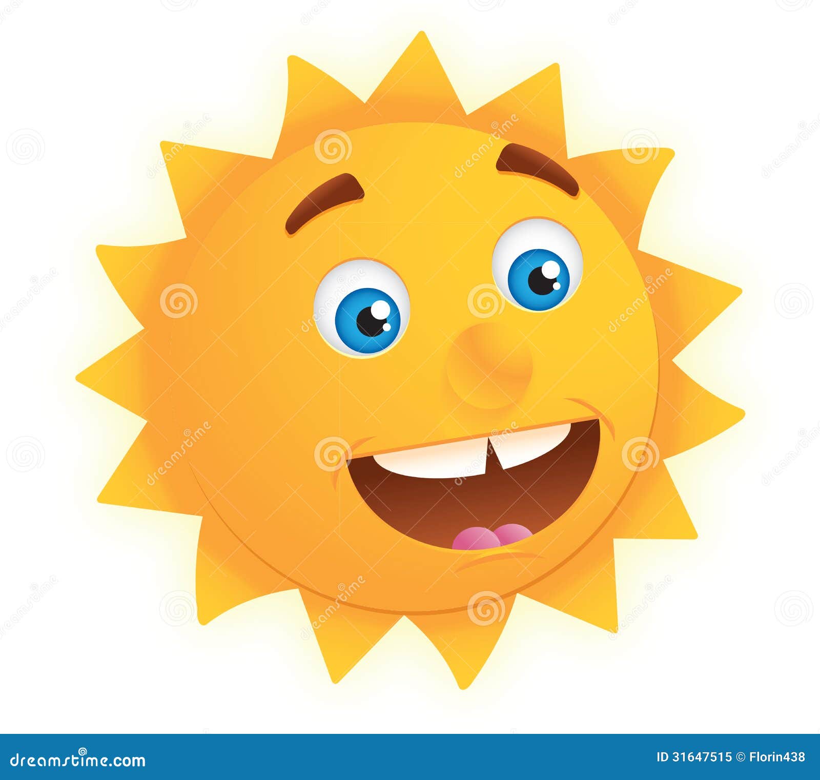 Sol alegre stock de ilustración. Ilustración de brillante - 31647515