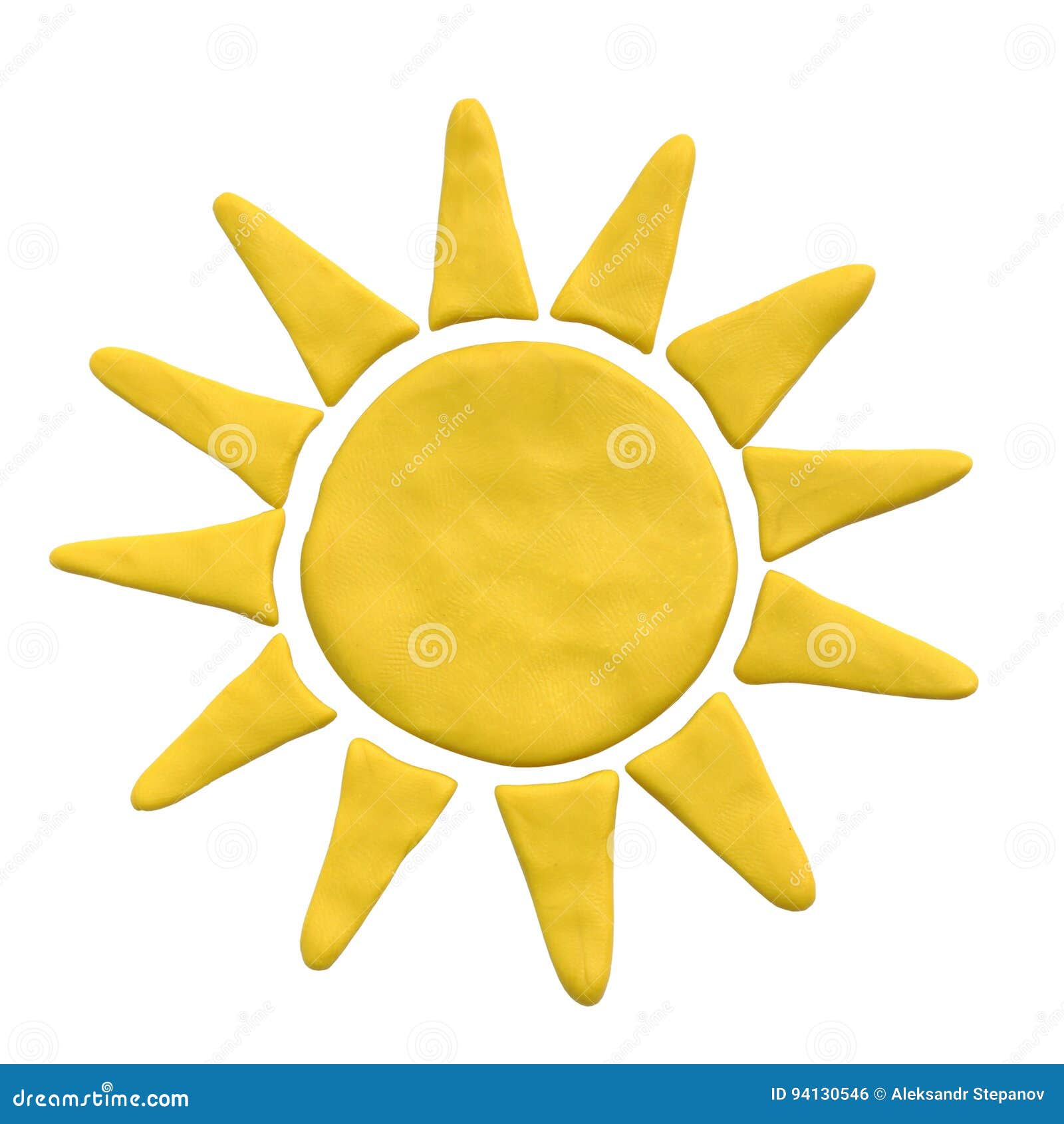 Sol Amarillo Del Plasticine En El Fondo Blanco Foto de archivo - Imagen ...