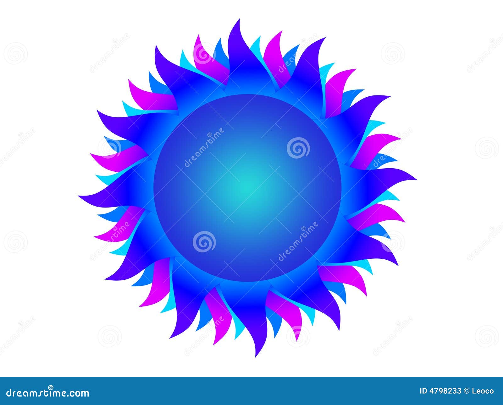 Sol azul stock de ilustración. Ilustración de rodillo - 4798233