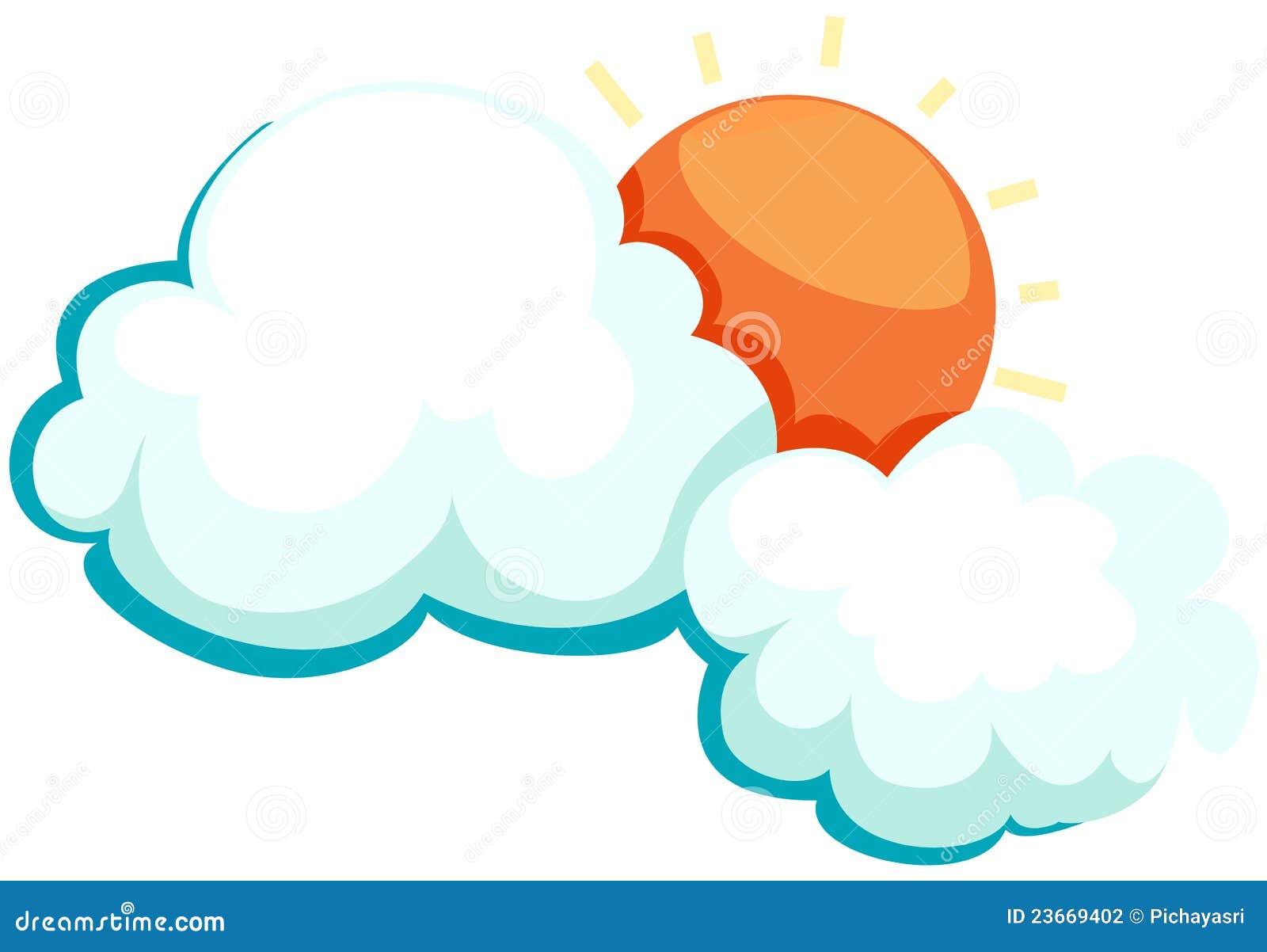 Sol Com Nuvem Fotografia de Stock - Imagem: 23669402