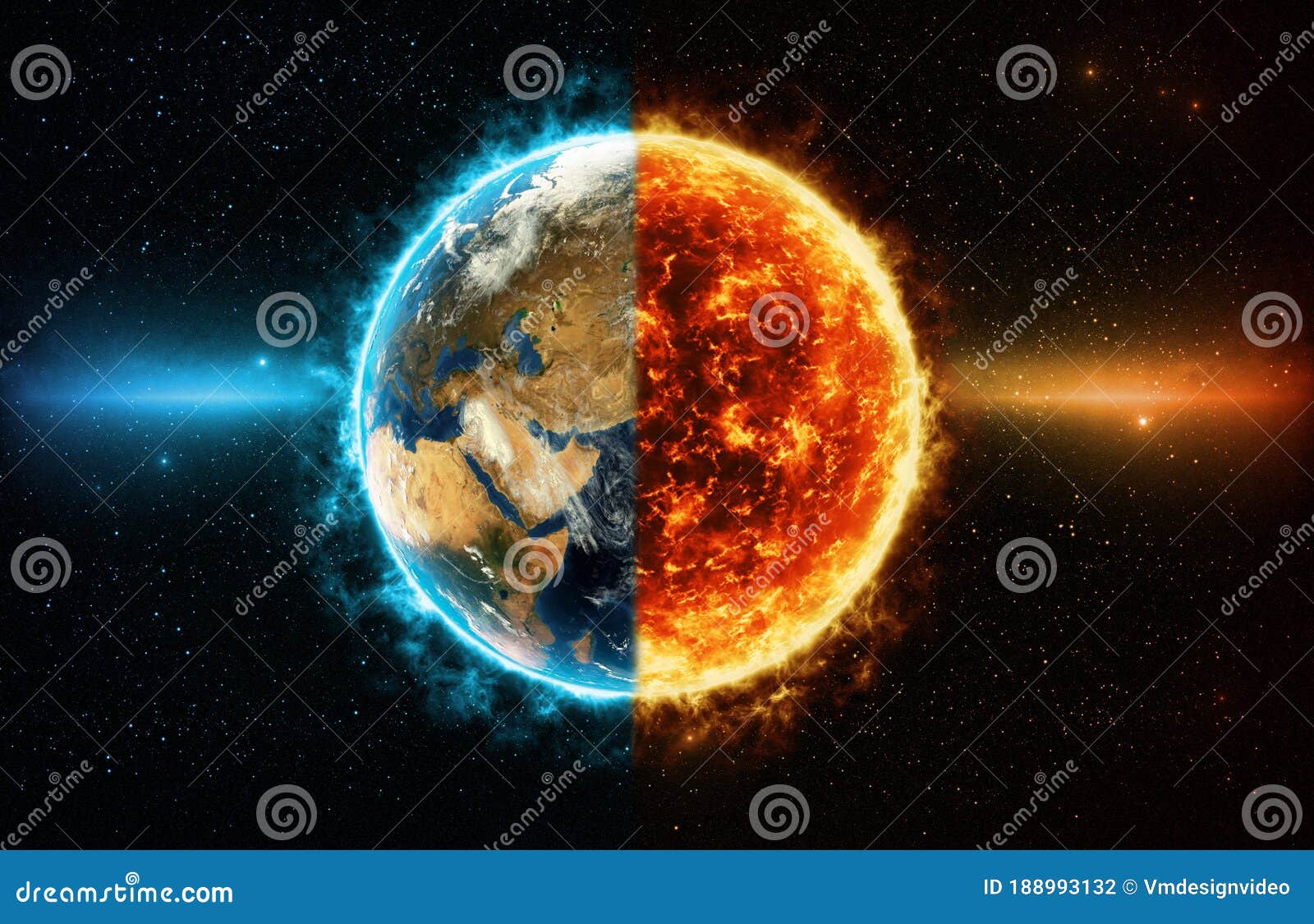 Sol com terra ilustração stock. Ilustração de azul, terra - 188993132