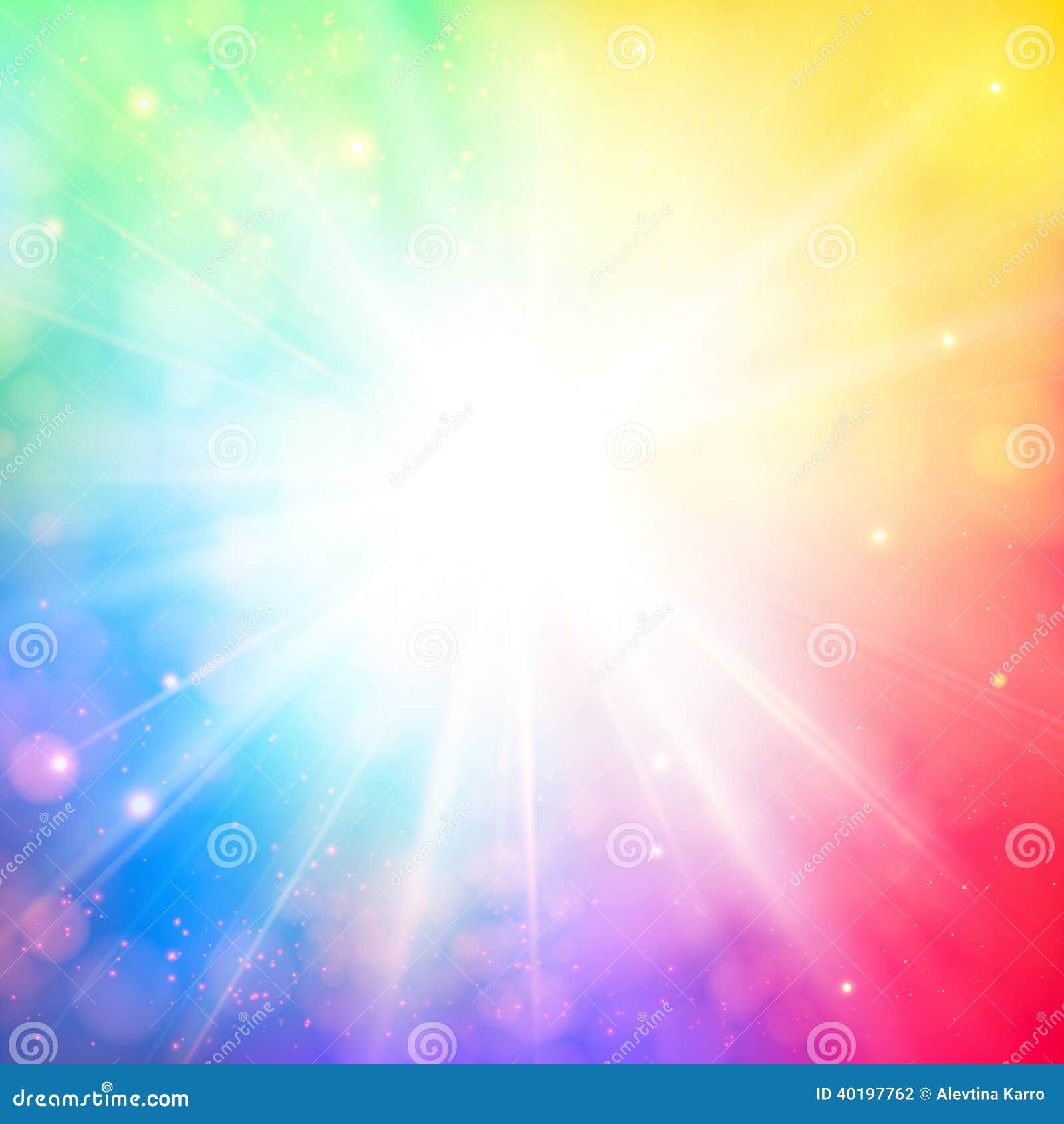 Sol De Brilho Brilhante Com Alargamento Da Lente. Fundo Macio Com Bokeh ...