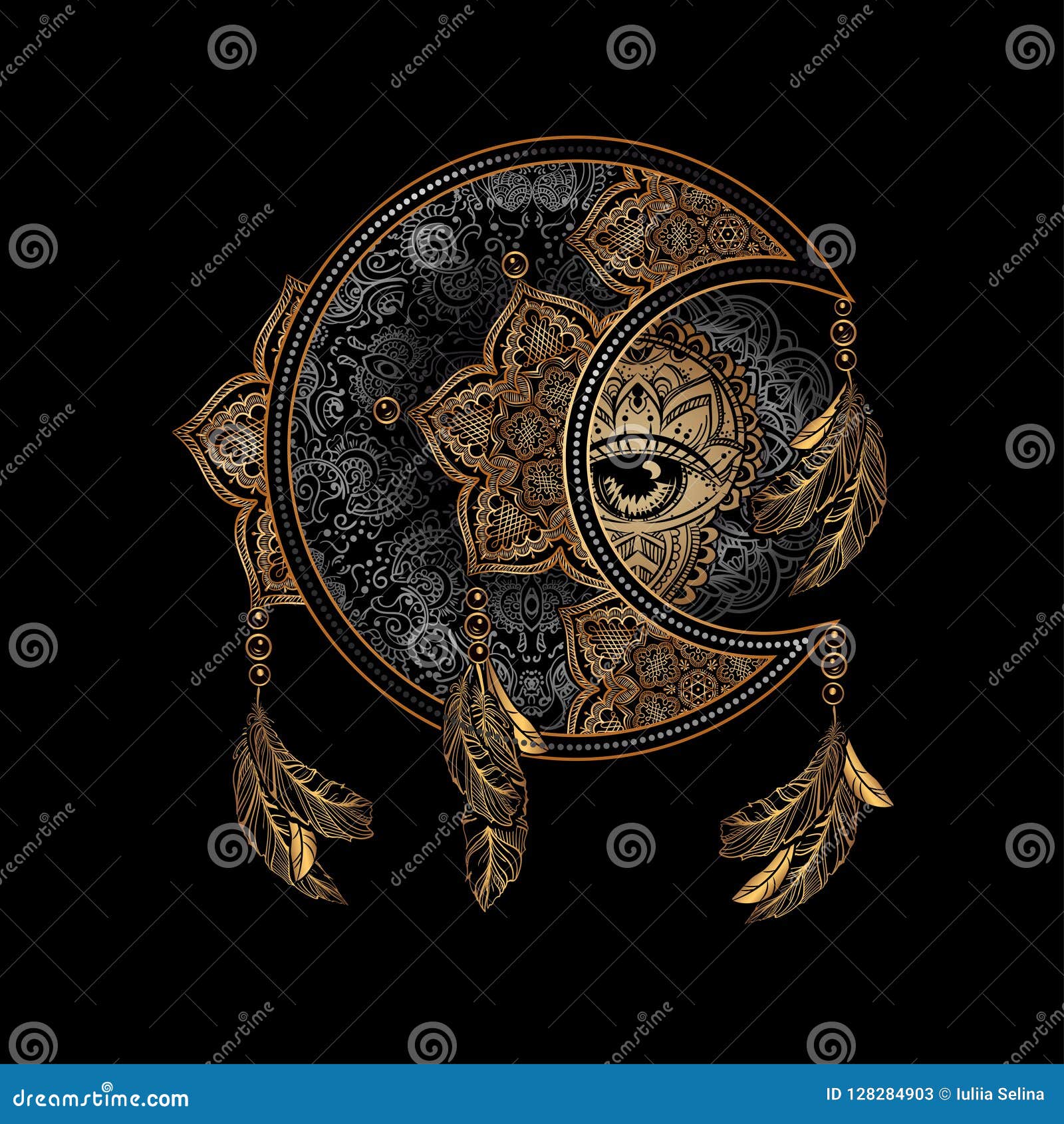 Sol De La Luna De La Alquimia Ilustración del Vector - Ilustración de ...