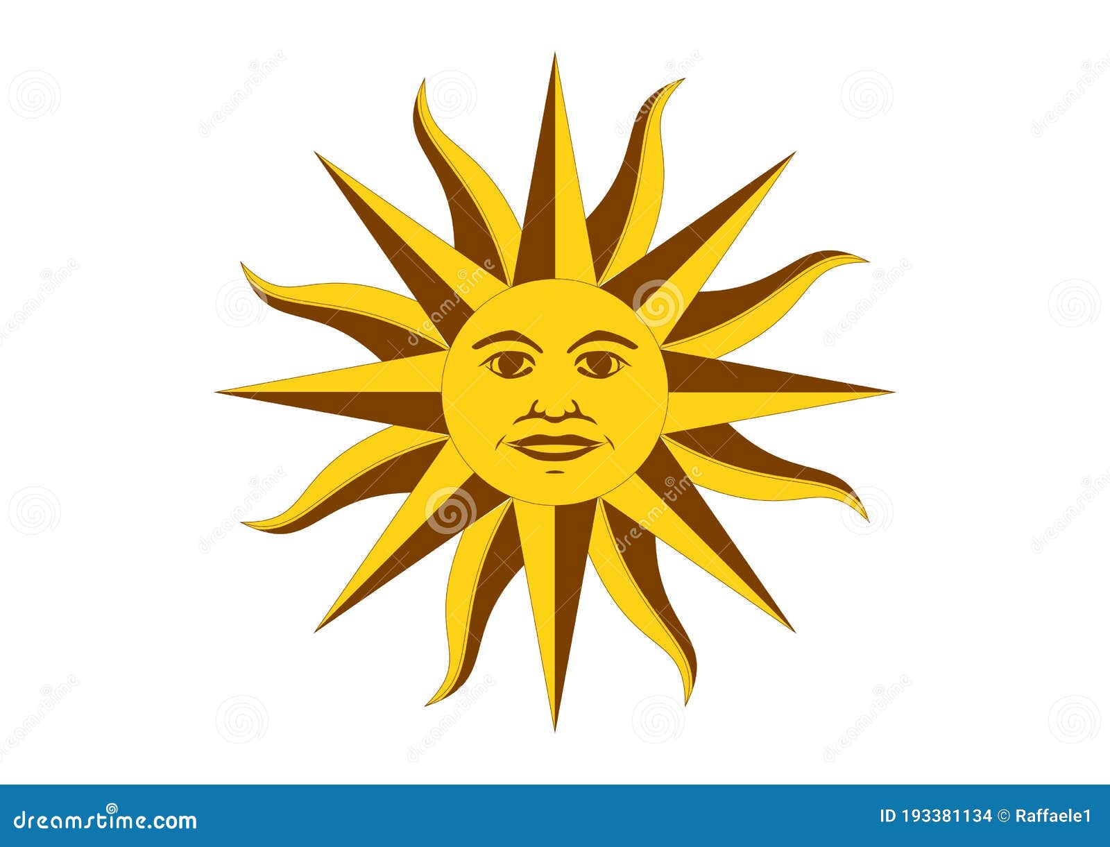 Sol de Mayo illustration stock illustration. Illustration of yellow ...