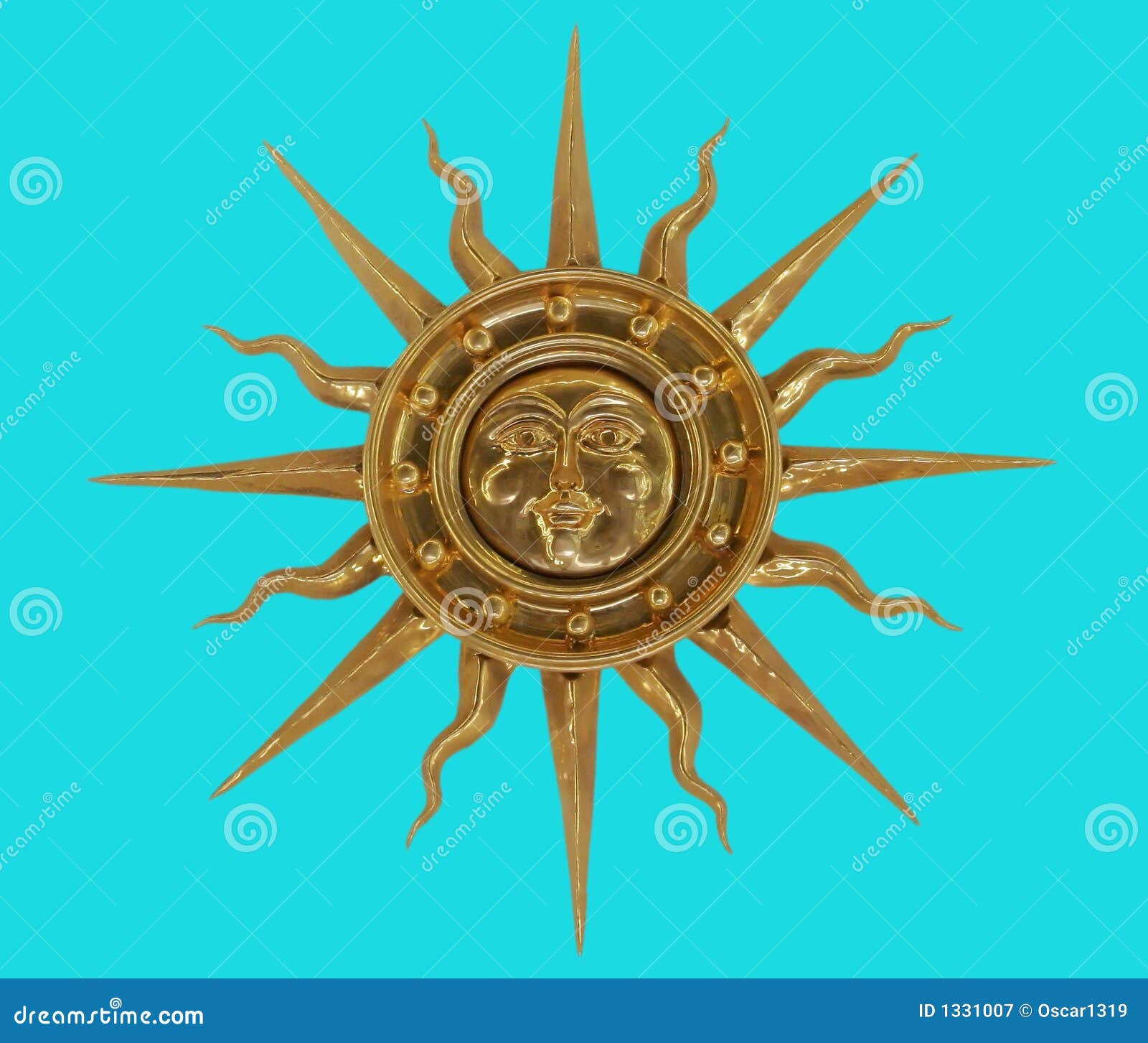 Sol de oro imagen de archivo. Imagen de aislado, vacaciones - 1331007