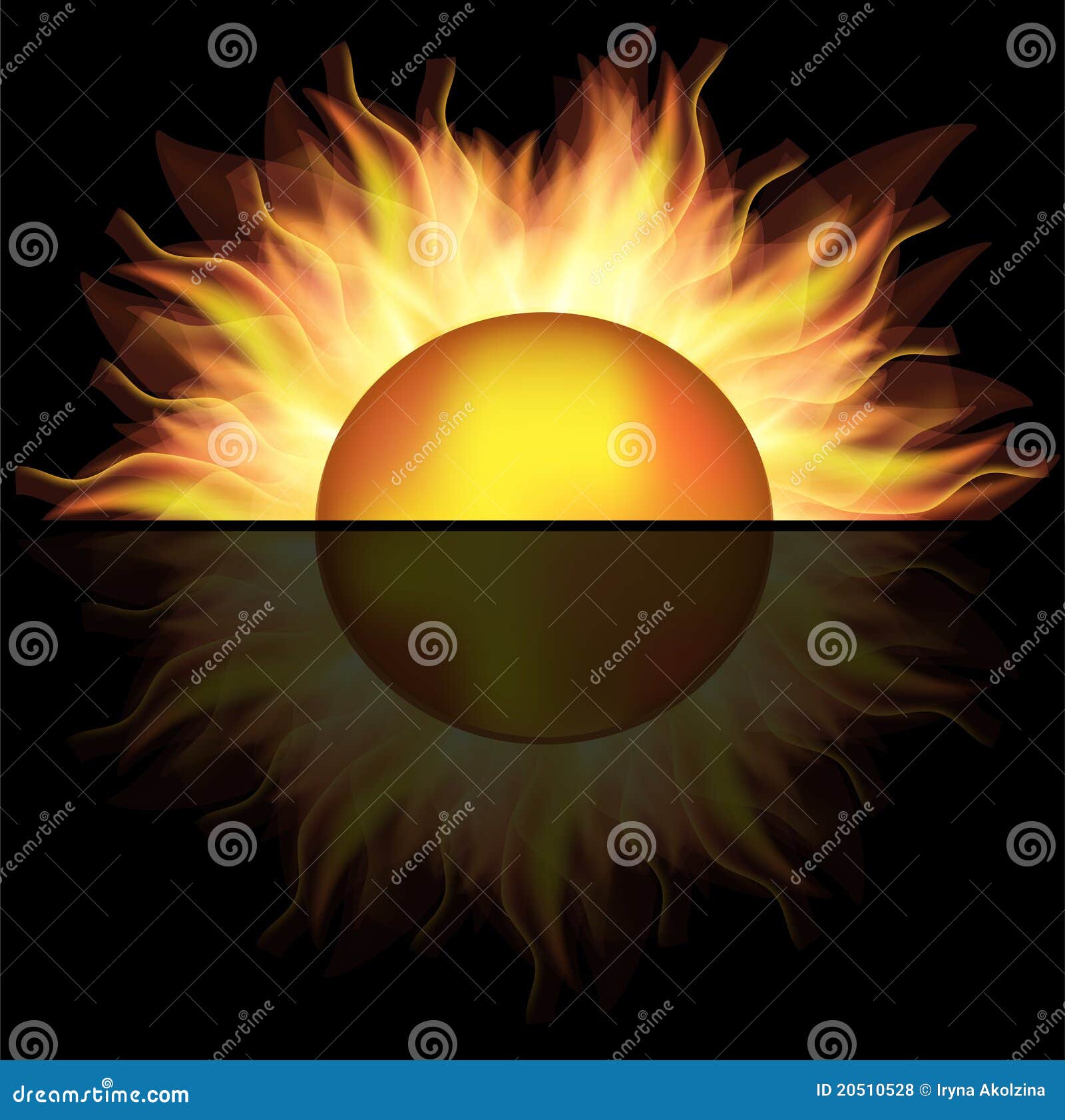 Sol de oro ilustración del vector. Ilustración de parte - 20510528