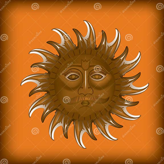 Sol de oro ilustración del vector. Ilustración de estrella - 31592706