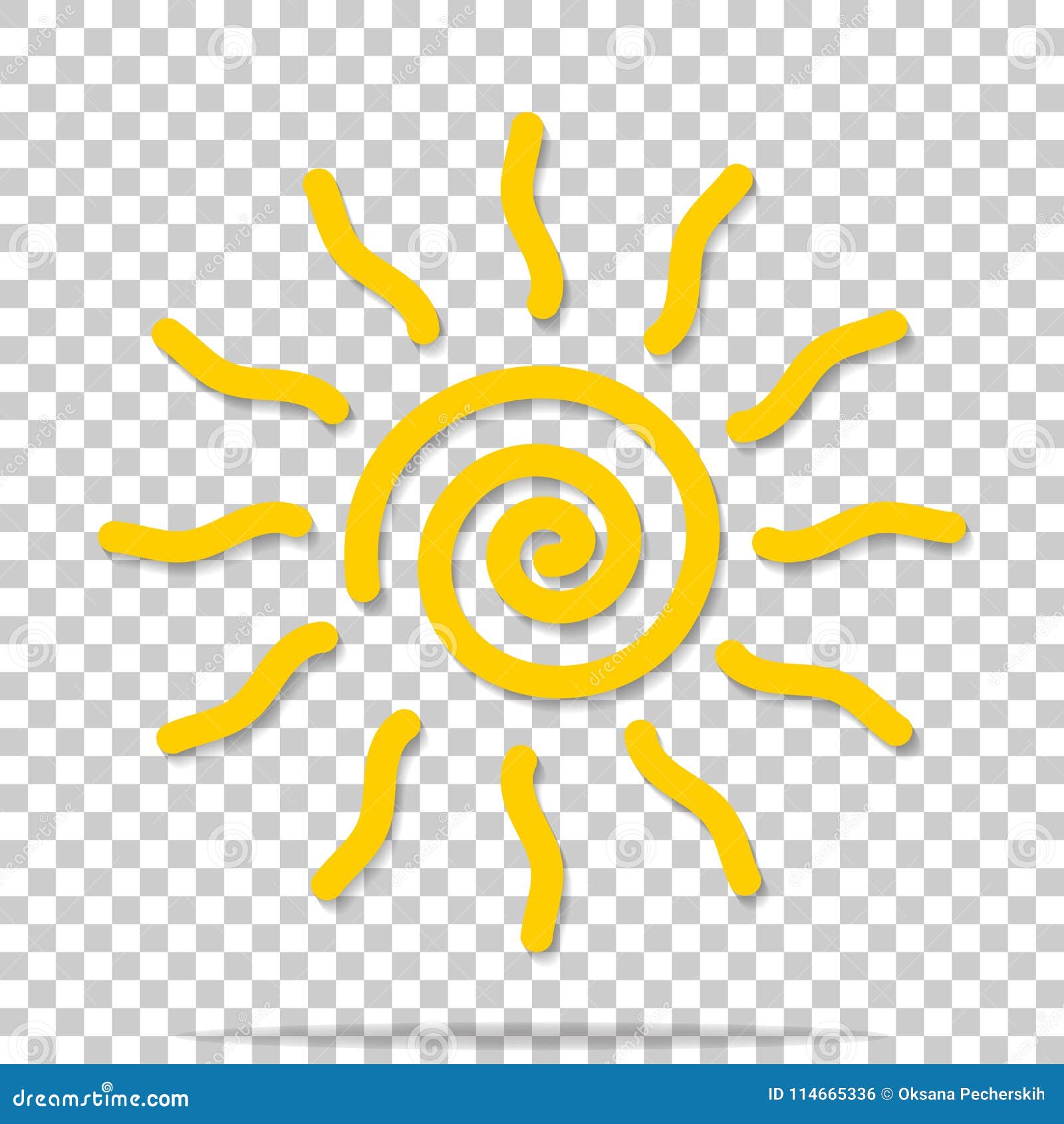 Sol Del Icono Del Vector En Fondo Transparente Ilustración del Vector ...