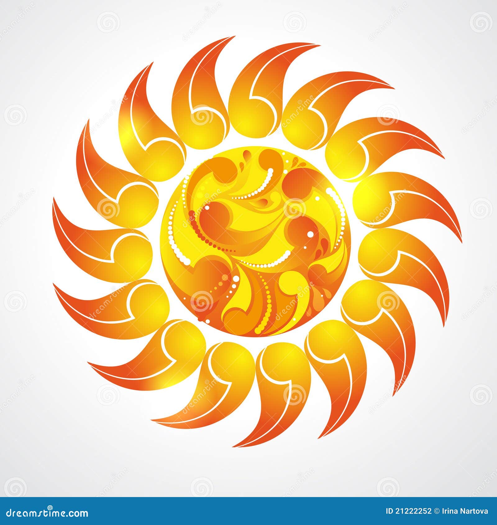 Sol del vector ilustración del vector. Ilustración de llameante - 21222252