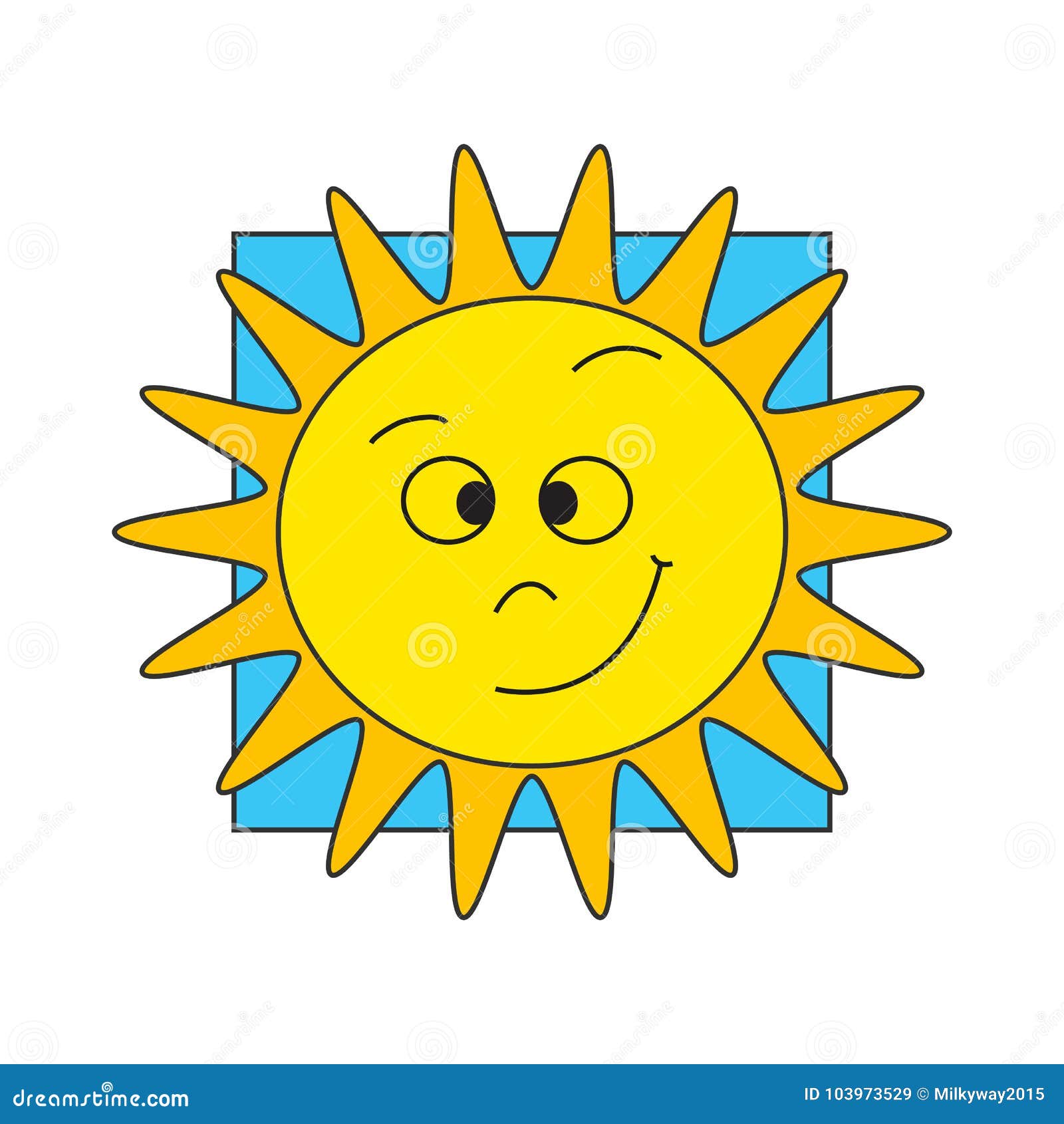 Sol Divertido De La Historieta Ilustración del Vector - Ilustración de ...