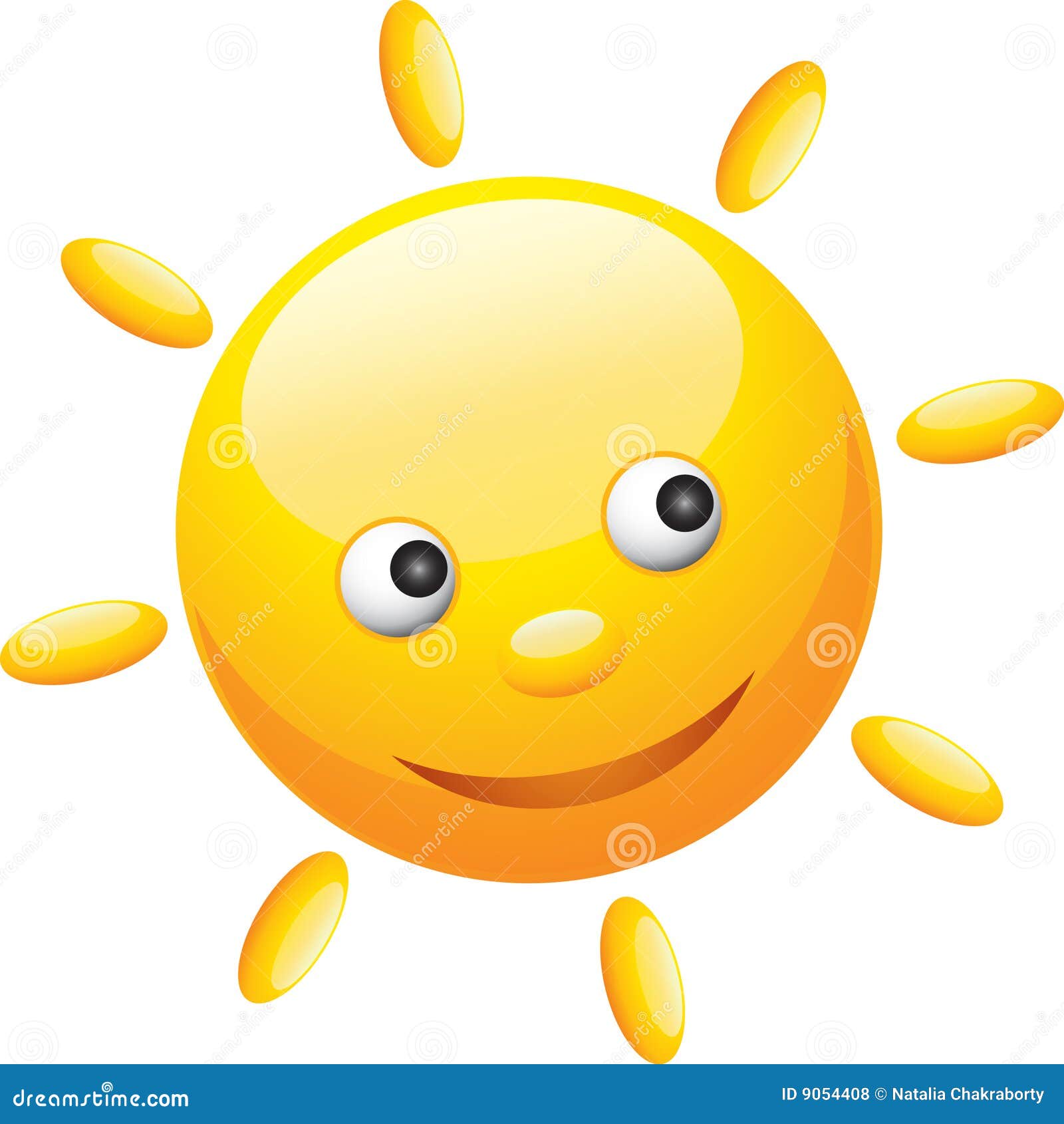 Sol divertido lindo ilustración del vector. Ilustración de idea - 9054408