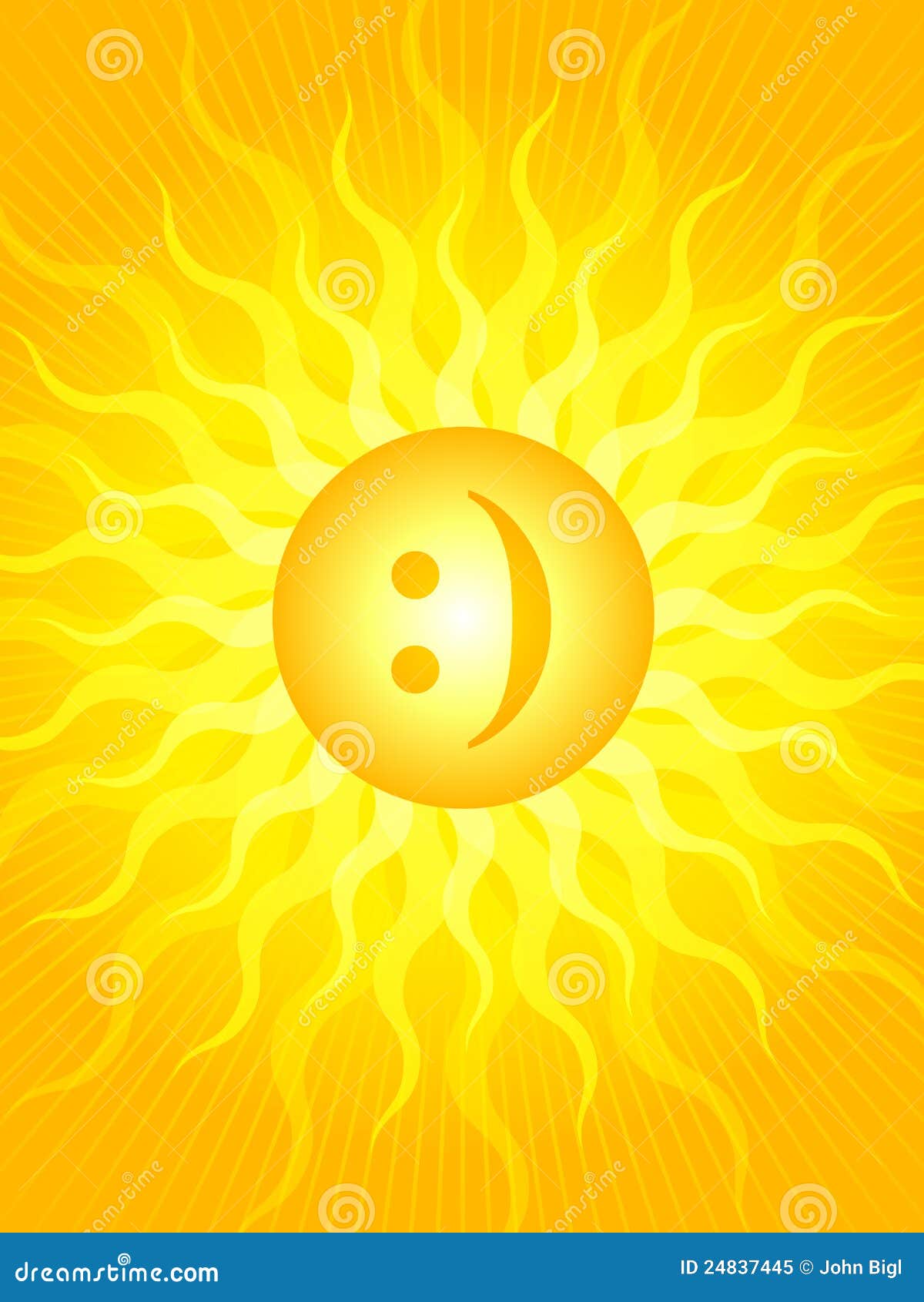 Sol do Emoticon ilustração do vetor. Ilustração de sorriso - 24837445