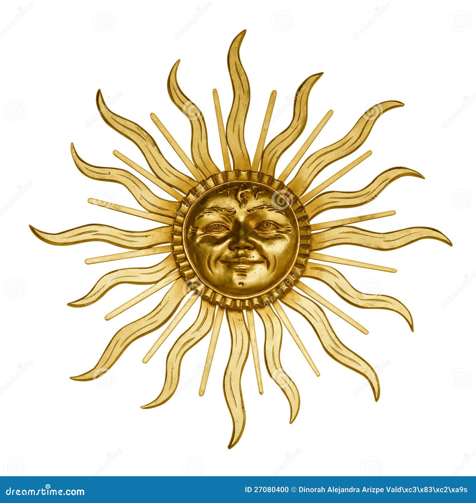 Sol do ouro com face foto de stock. Imagem de isolado - 27080400