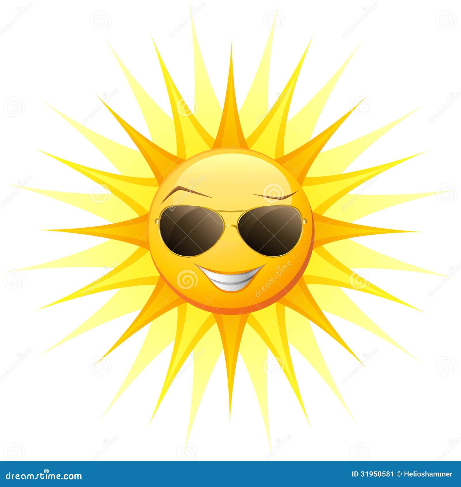 Sol dos desenhos animados ilustração do vetor. Ilustração de humor ...