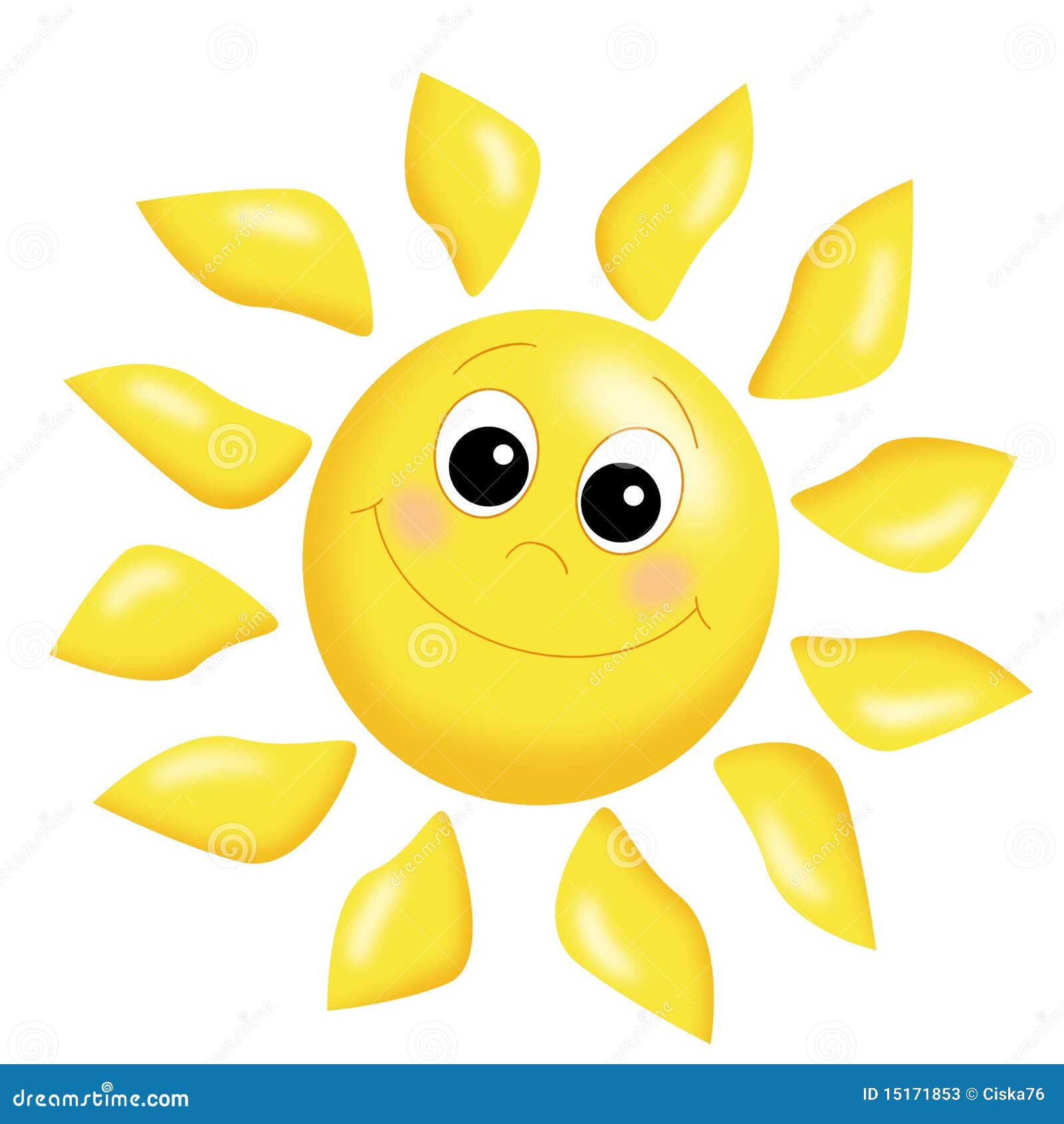 Sol feliz stock de ilustración. Ilustración de brillante - 15171853