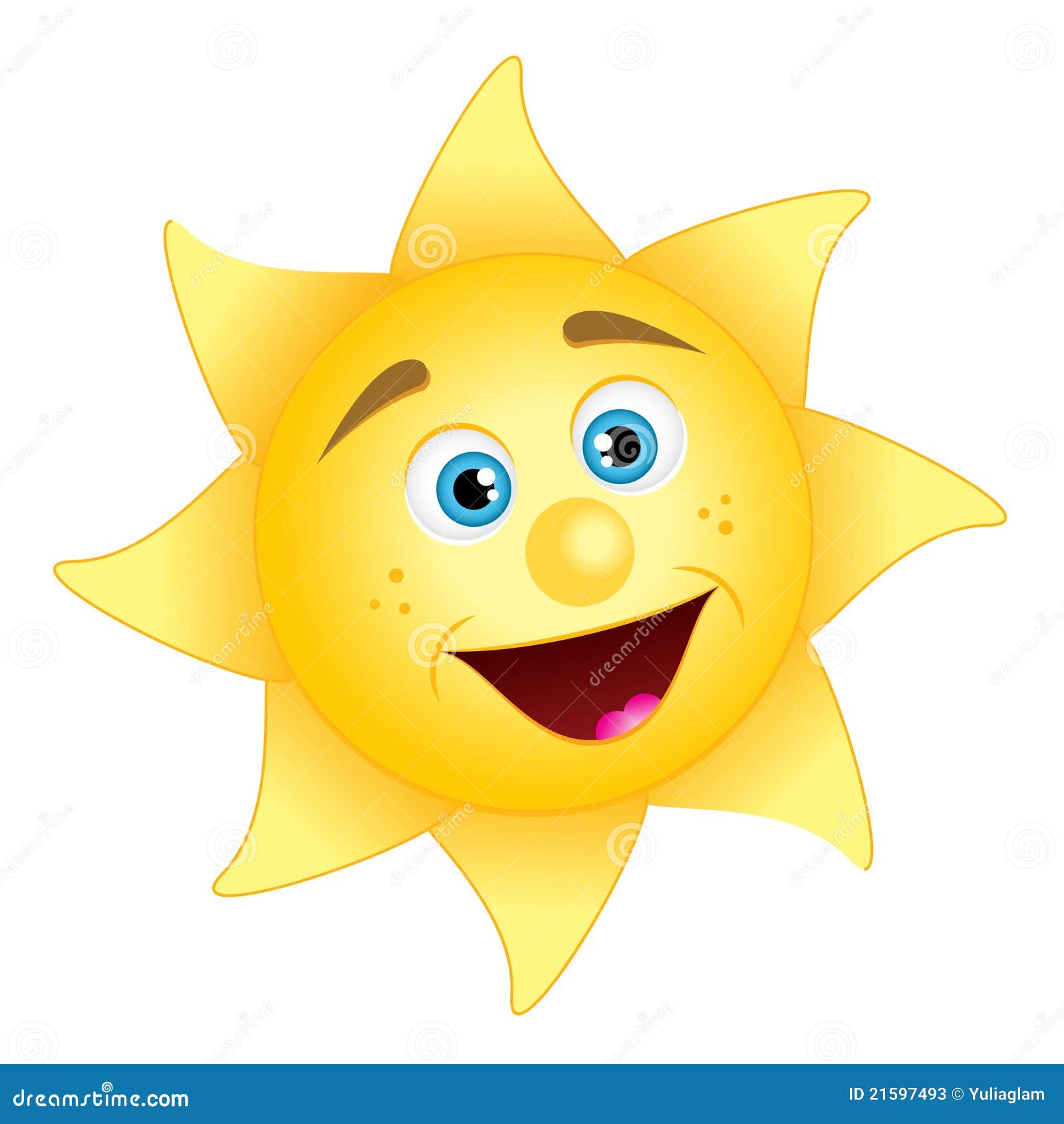 Sol Feliz Clipart Niedliche Cartoon Sonnenschein Vektor Design