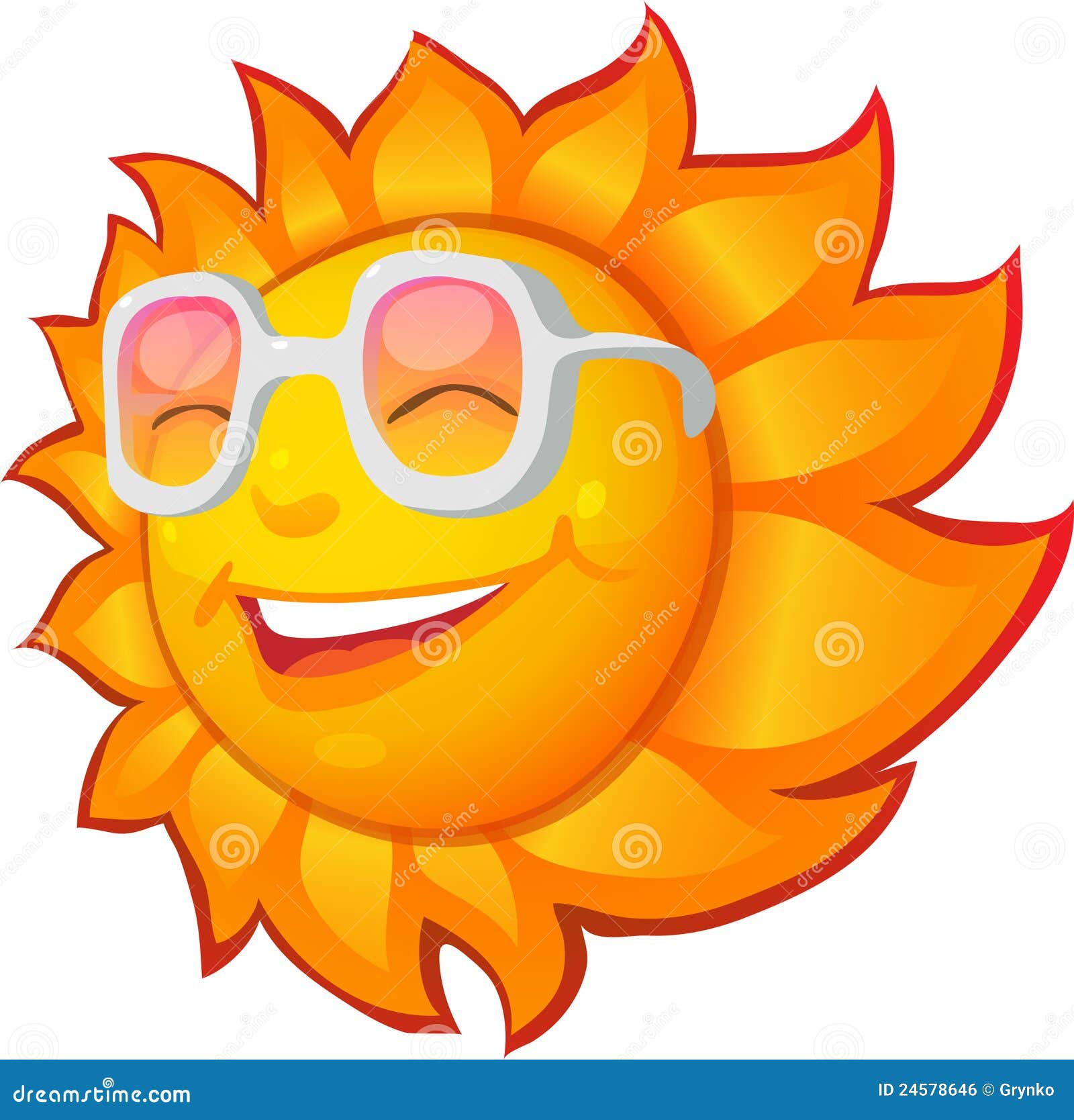 Sol feliz ilustración del vector. Ilustración de sunlight - 24578646